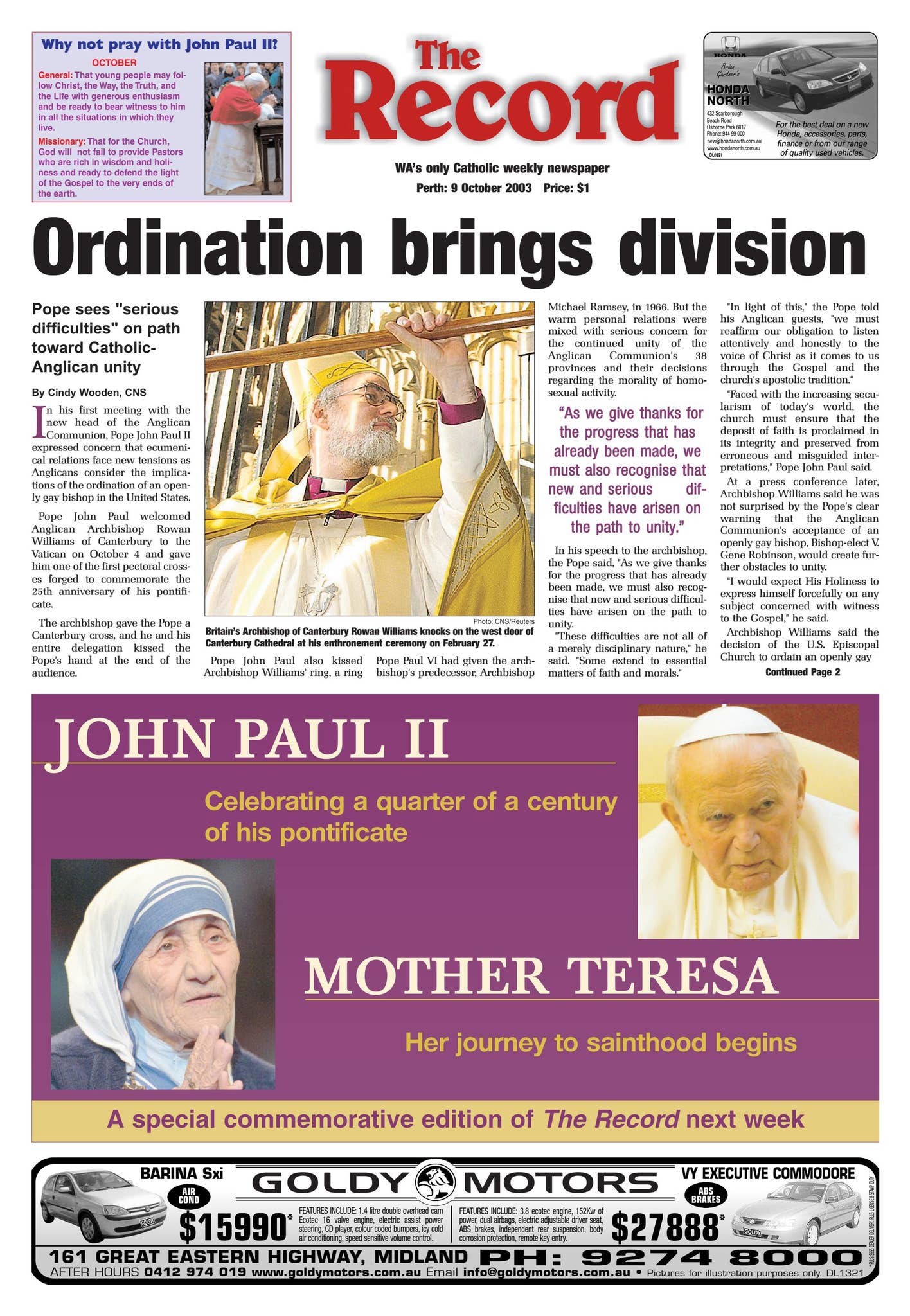 The Record Newspaper 09 October 2003 by The Record - Issuu
