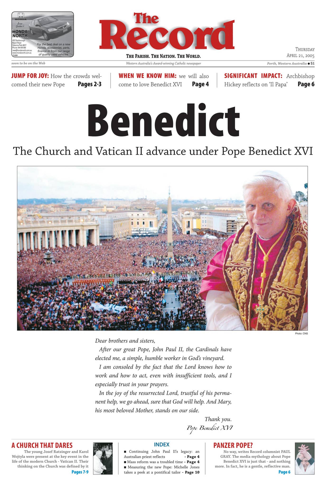 The Record Newspaper 21 April 2005 by The Record - Issuu