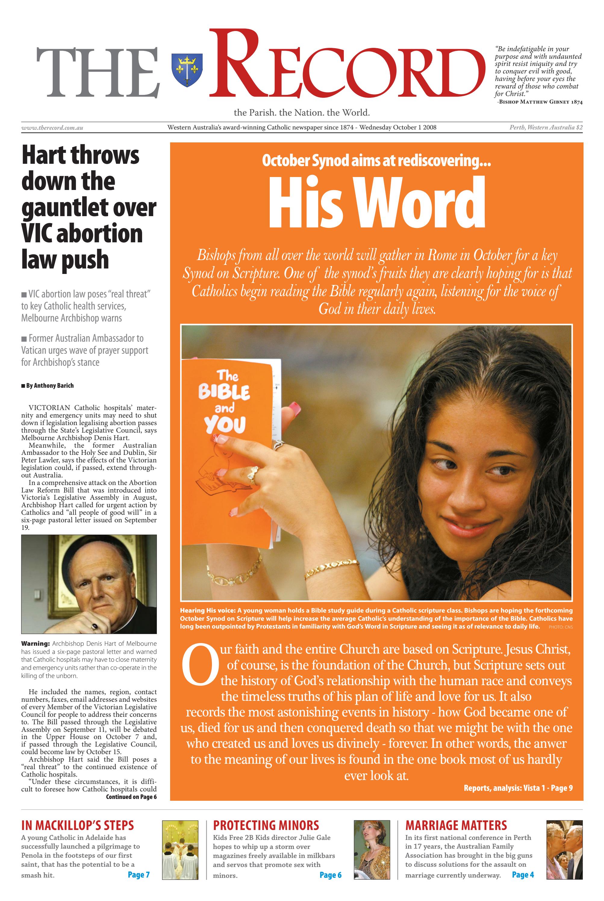 The Record Newspaper 01 October 2008 by The Record - Issuu