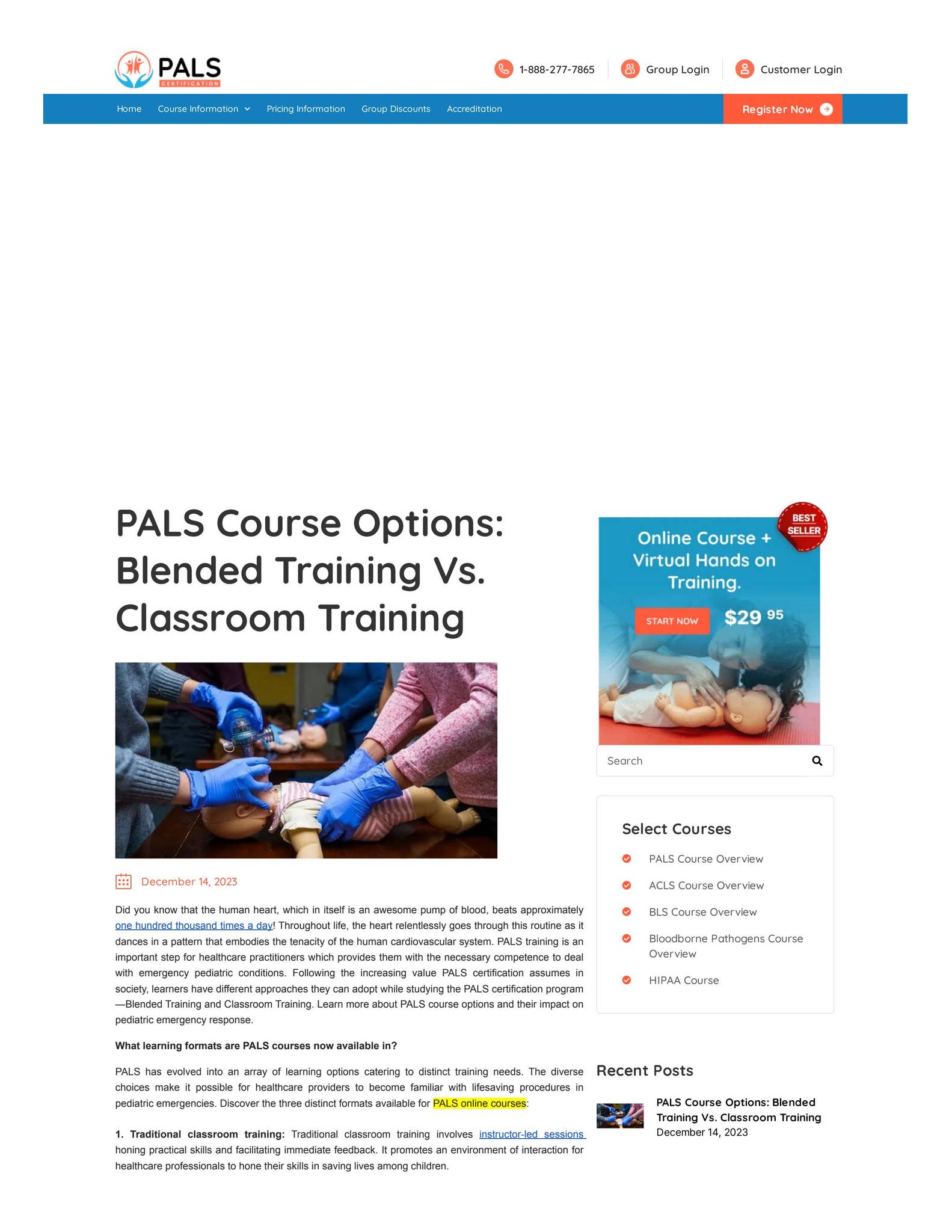 PALS Course Options: Blended Training Vs. Classroom Training by aclsnow ...