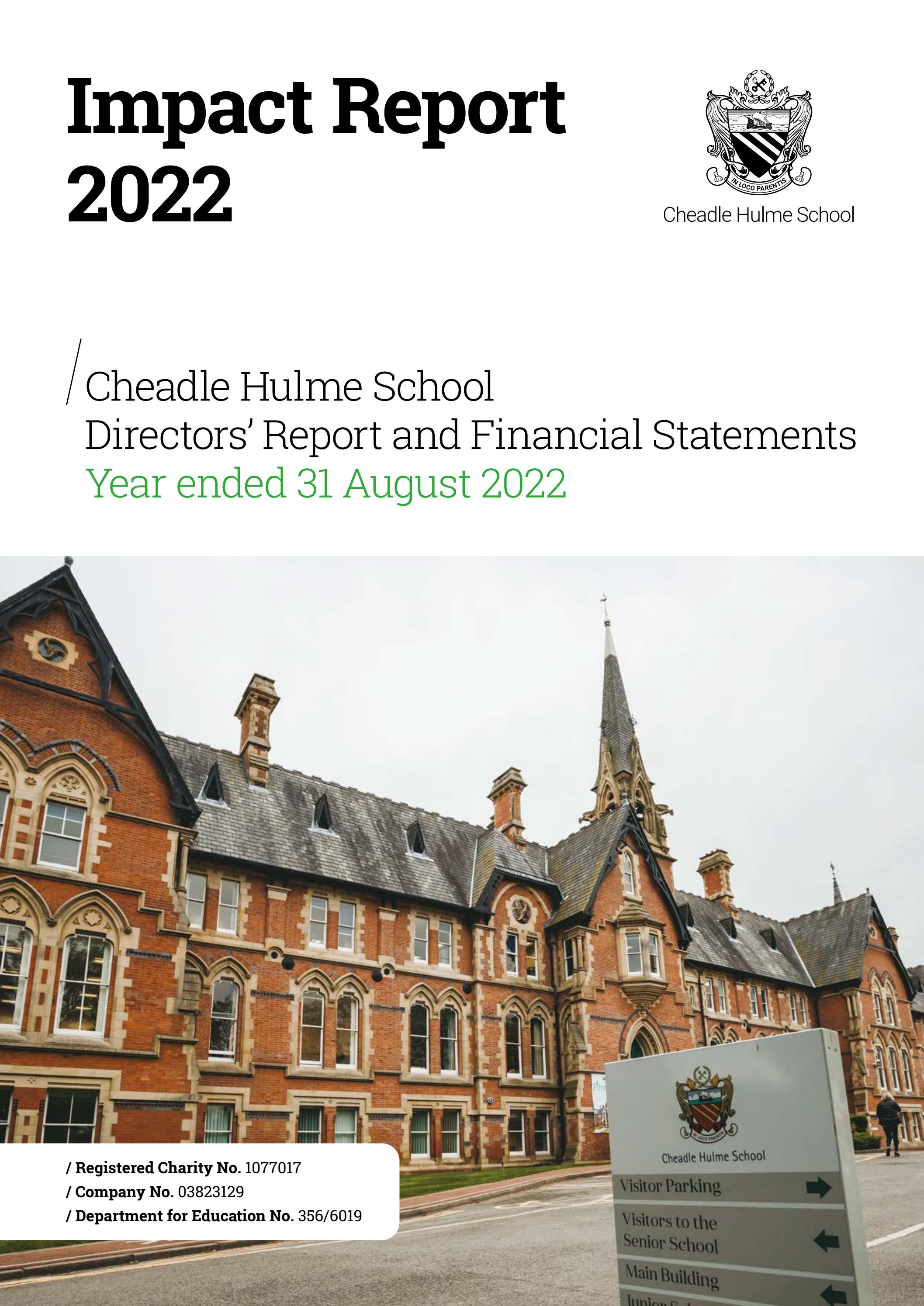 CHS Impact Report 2022 by Cheadle Hulme School - Issuu