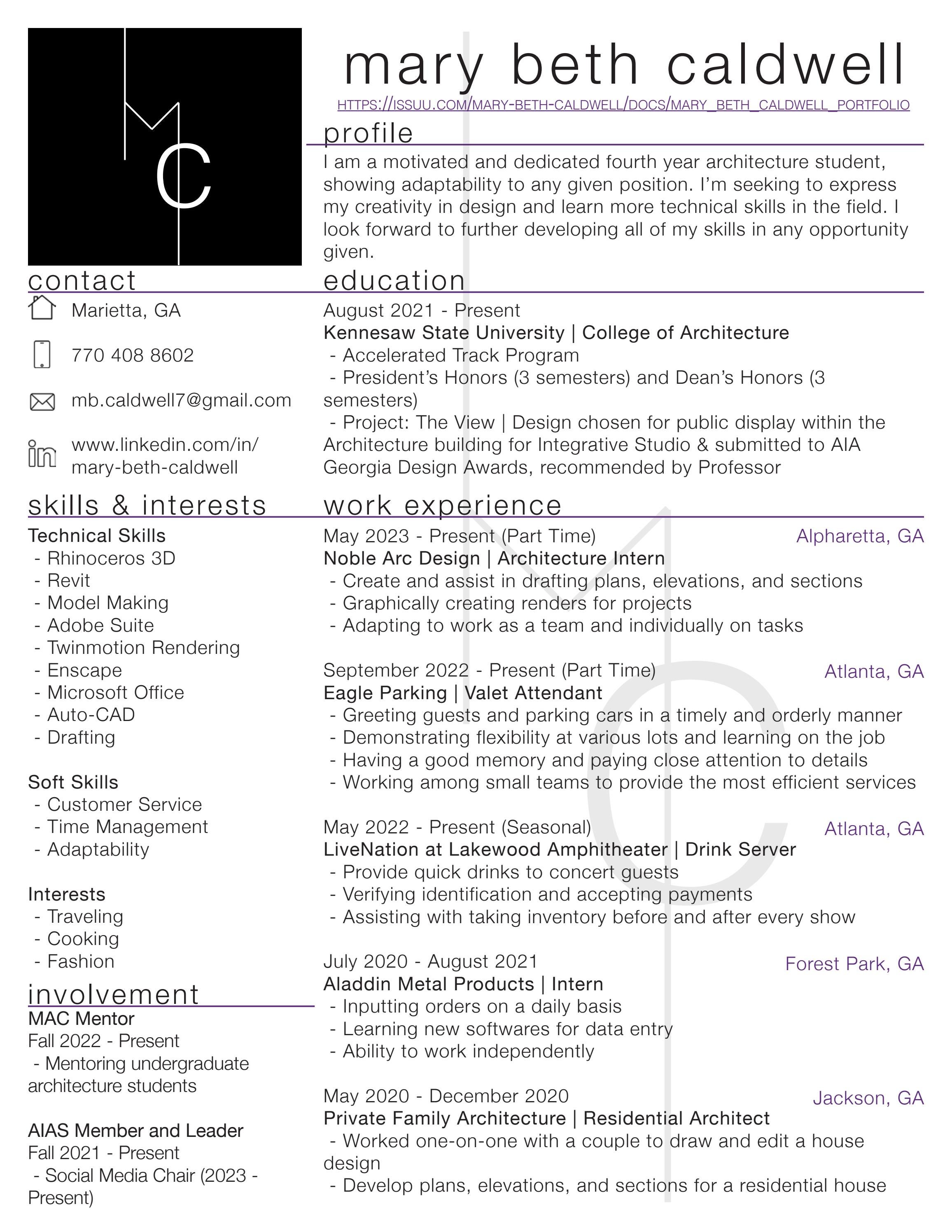 resume by mary beth caldwell - Issuu