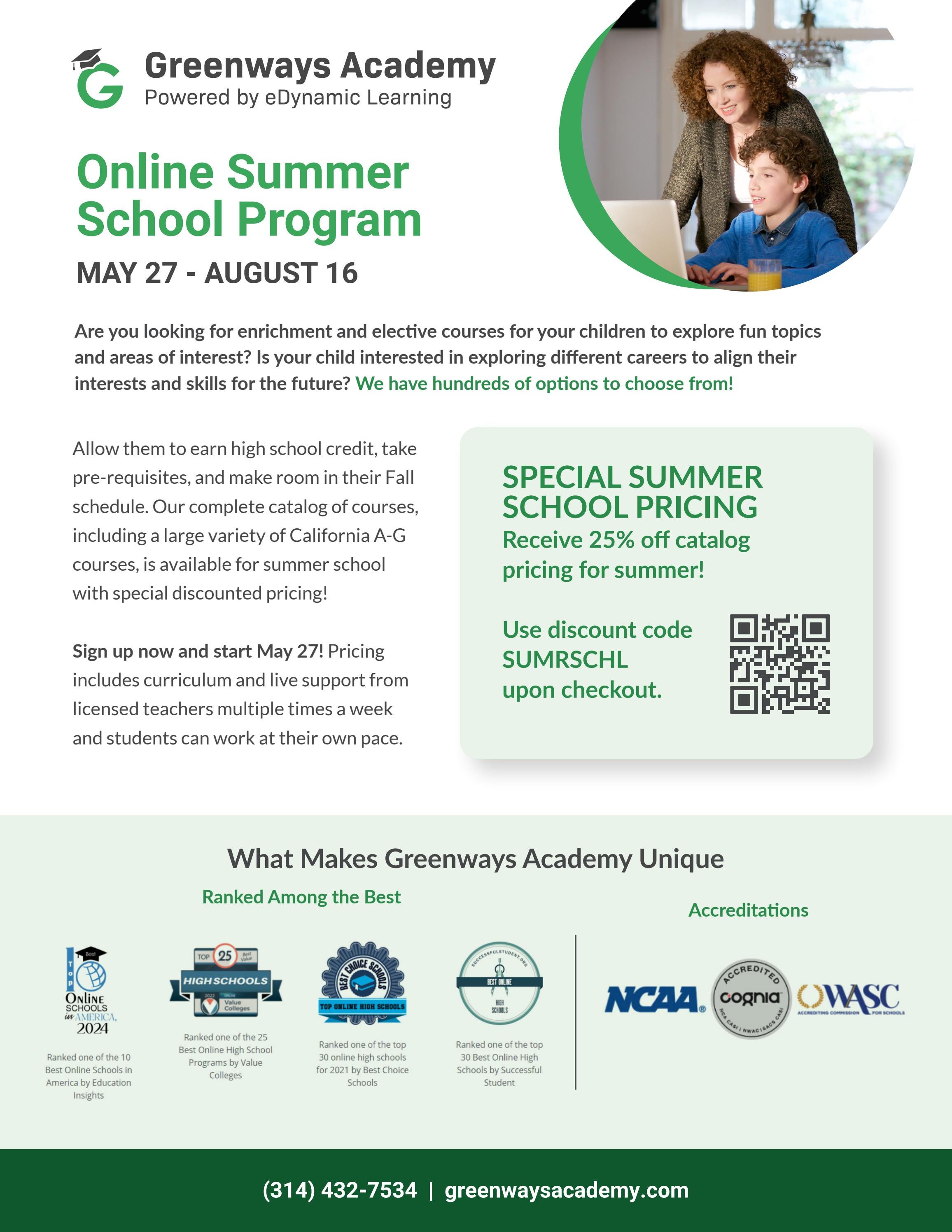 Greenways Summer School Flyer by edynamiclearning - Issuu