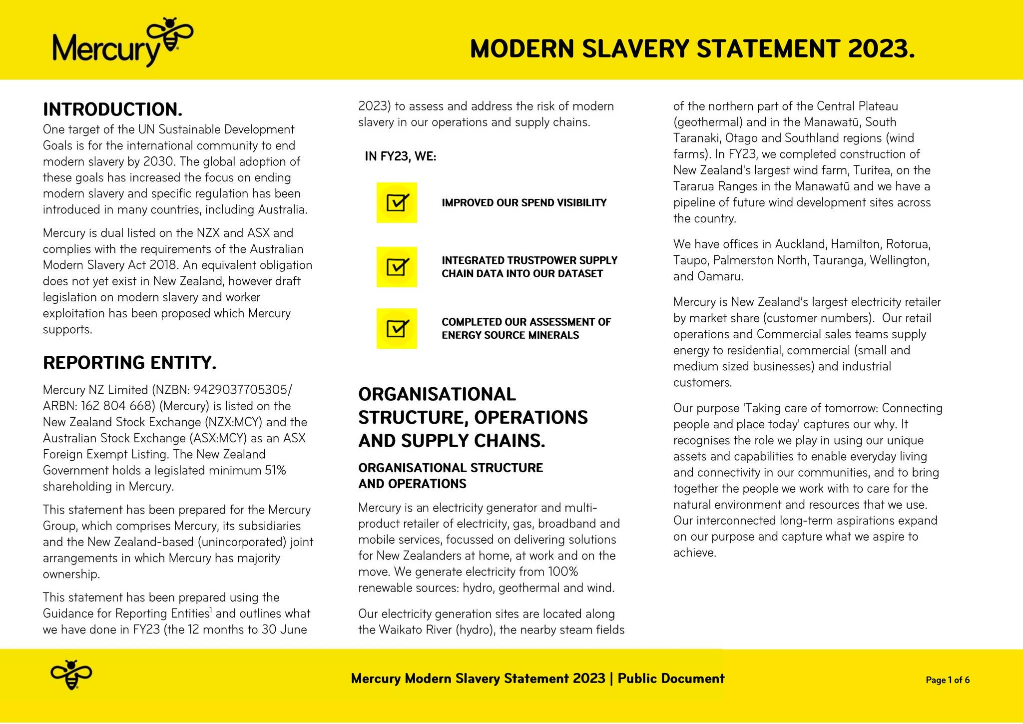 Modern Slavery Statement 2023 by Mercury - Issuu