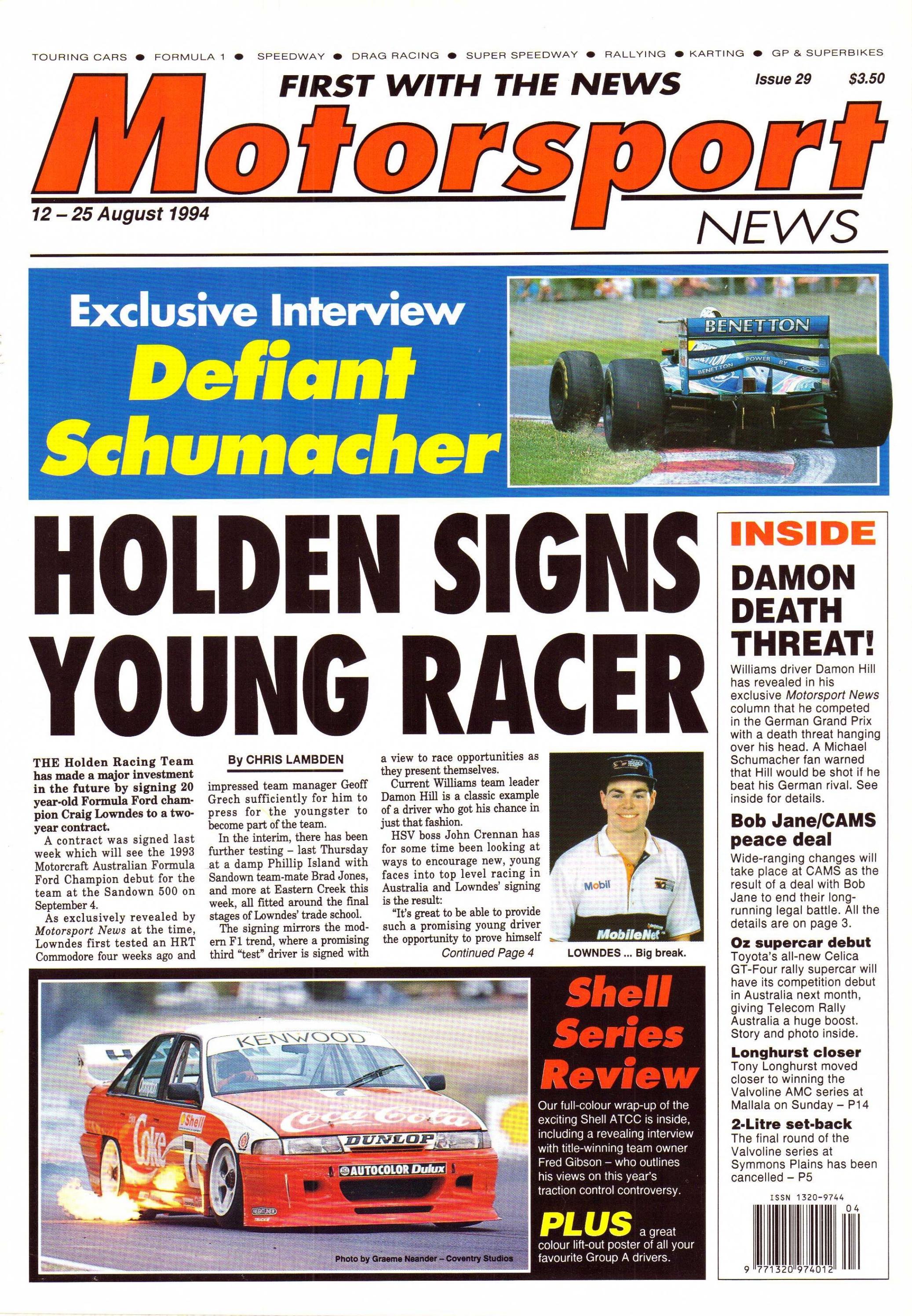 Motorsport News Issue 29 - August 12-25, 1994 by V8 Sleuth - Issuu
