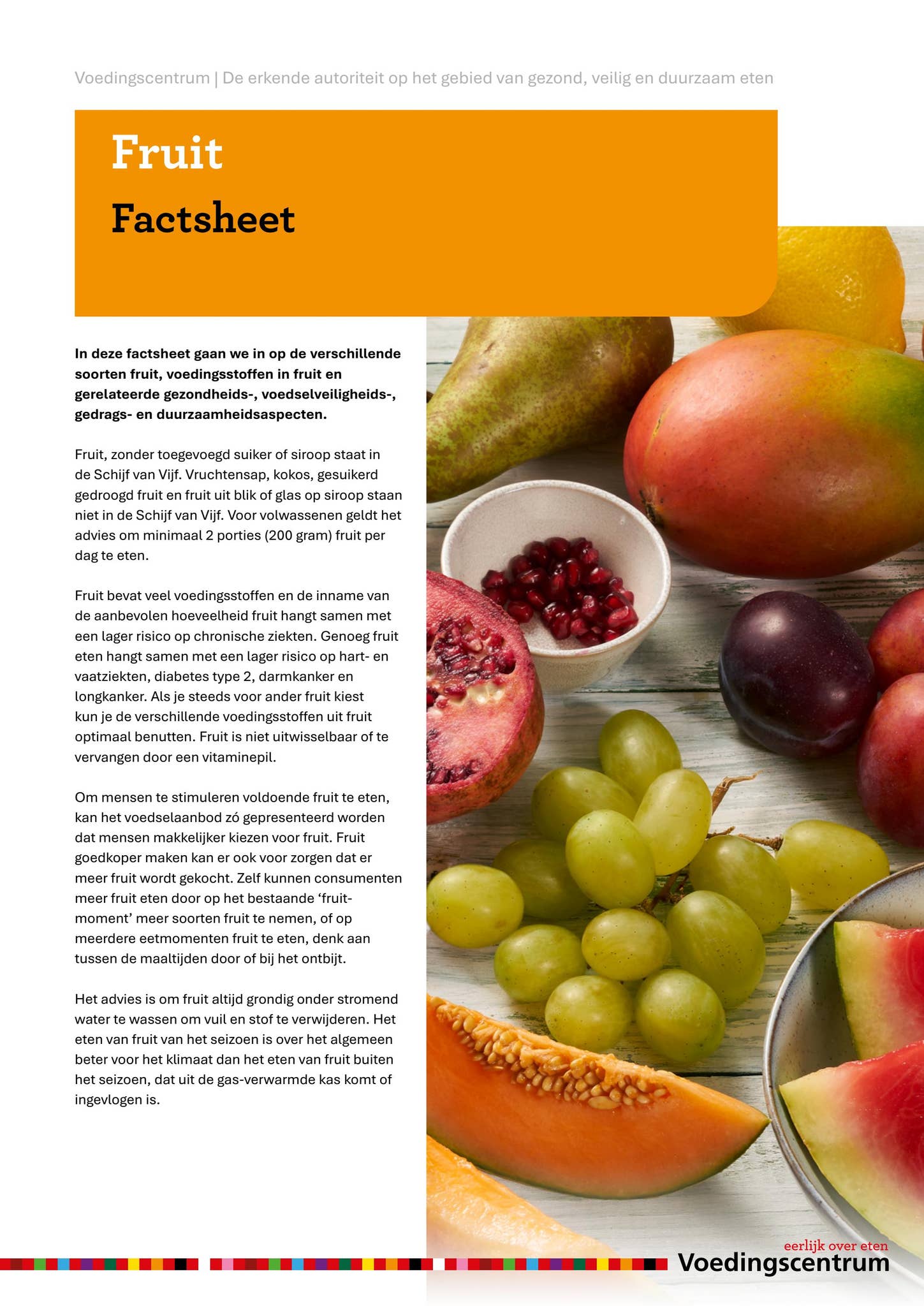 Factsheet fruit by Voedingscentrum - Issuu