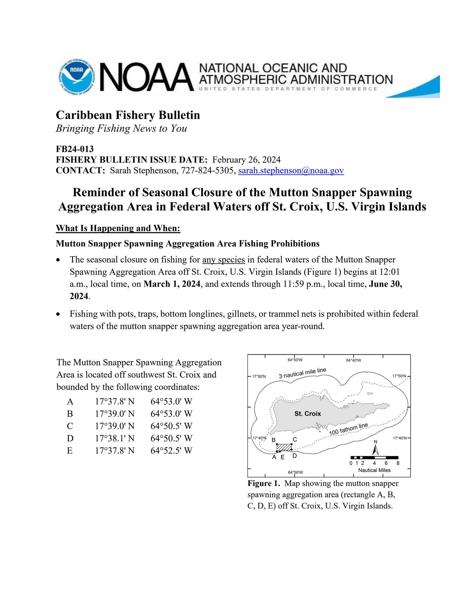 Seasonal Closure of the Mutton Snapper Aggregation Area in Federal ...