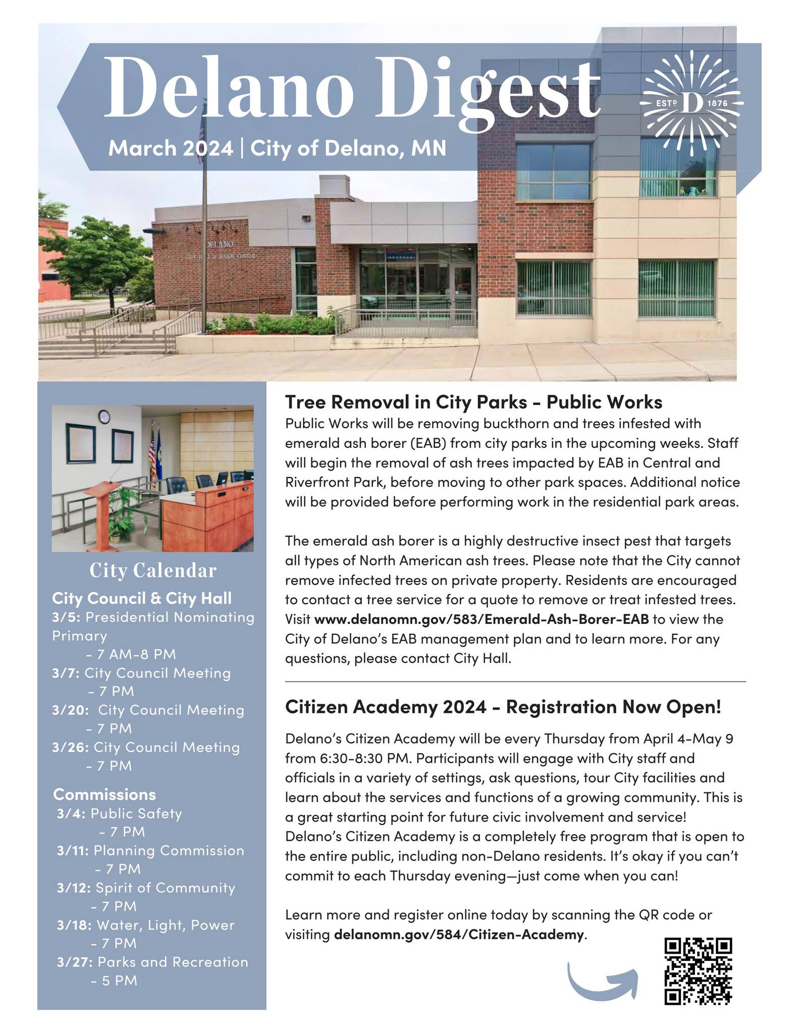 Delano Digest - March 2024 by cityofdelanomn - Issuu