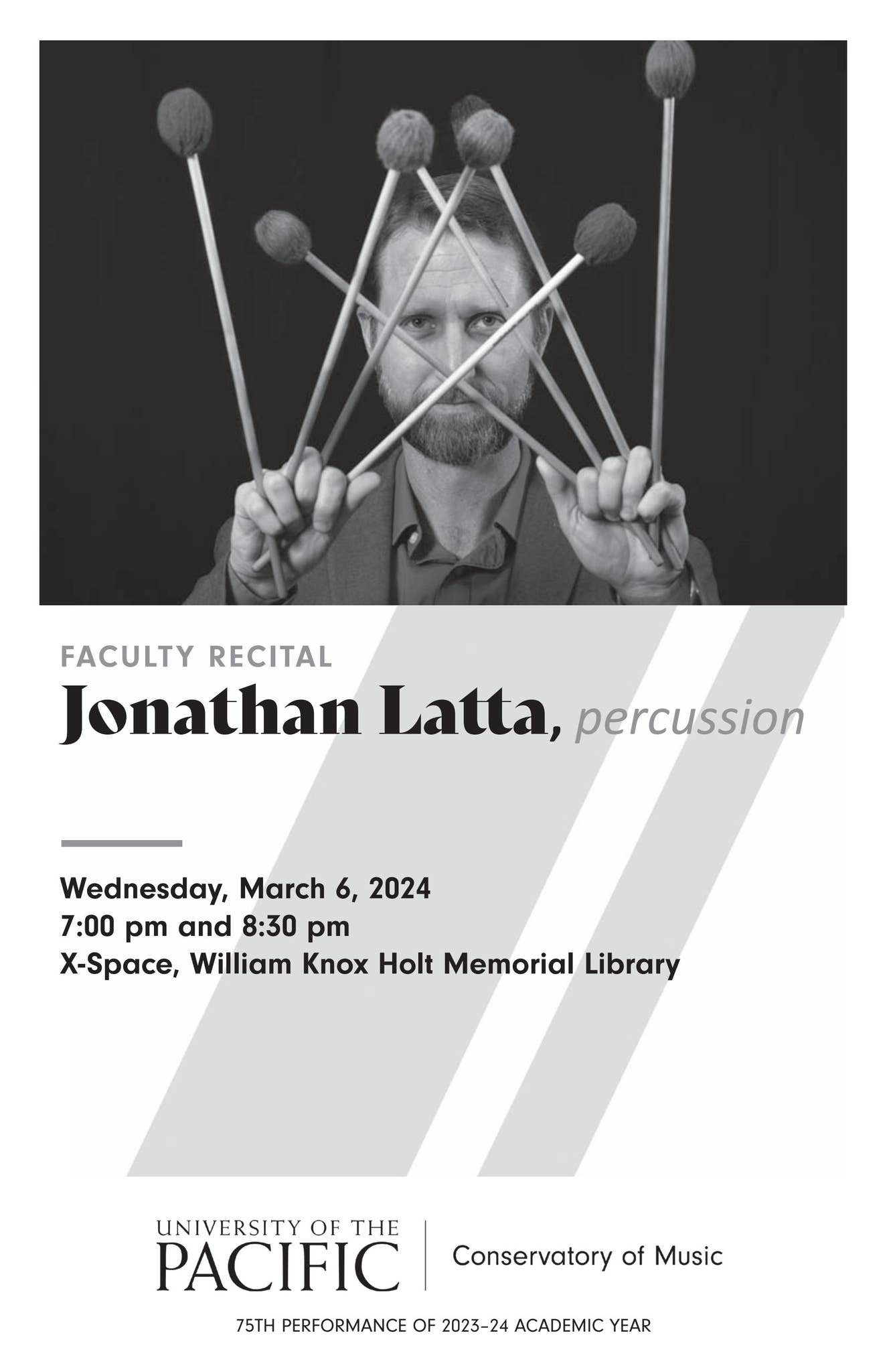 Percussion Recital, Jonathan Latta by University of the Pacific ...