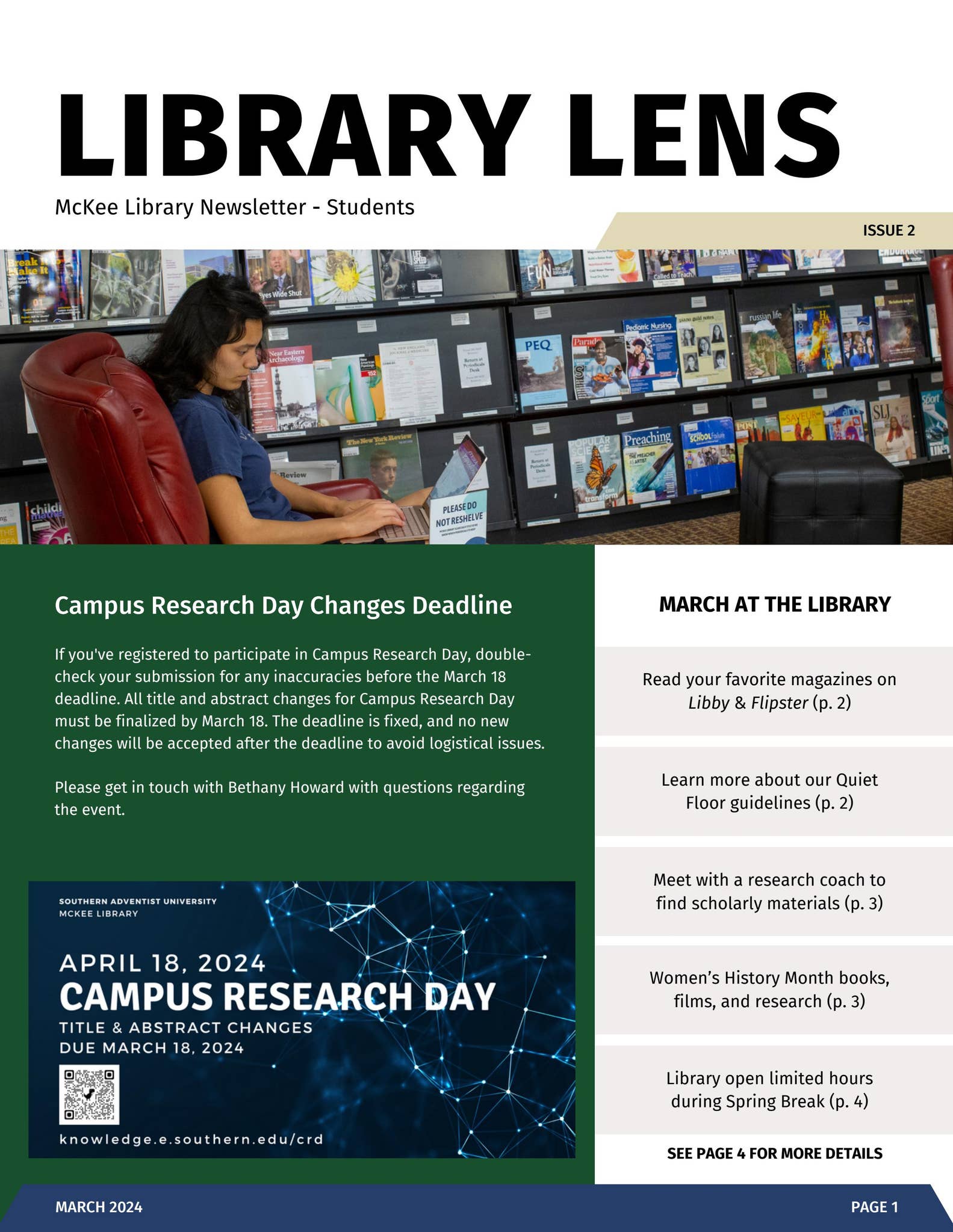 Library Lens March 2024 by McKee Library - Issuu