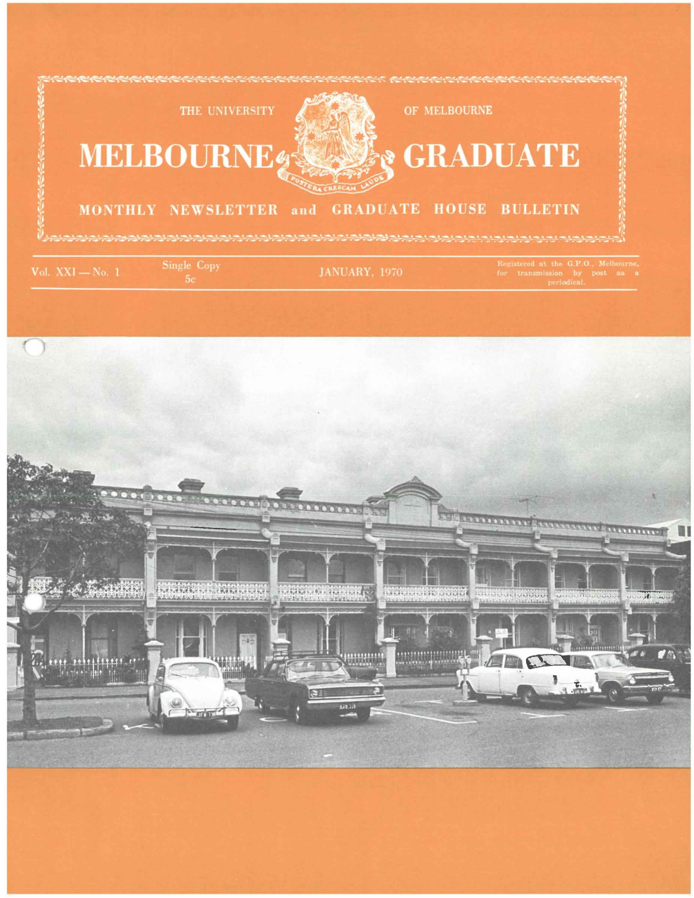 The Melbourne Graduate January 1970 by Graduate House - Issuu
