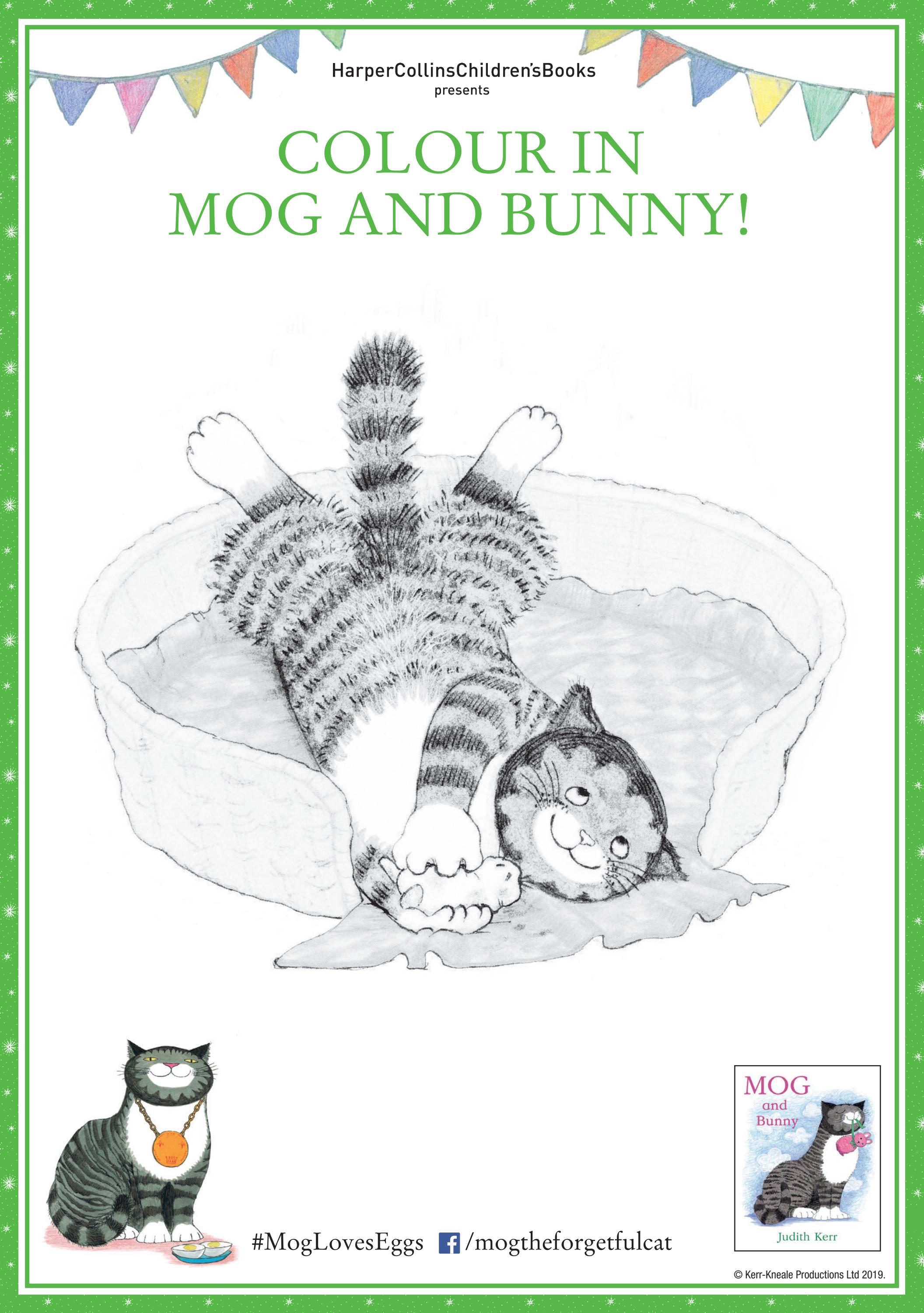 Mog and Bunny Colouring Sheet by harpercollinschildrens - Issuu