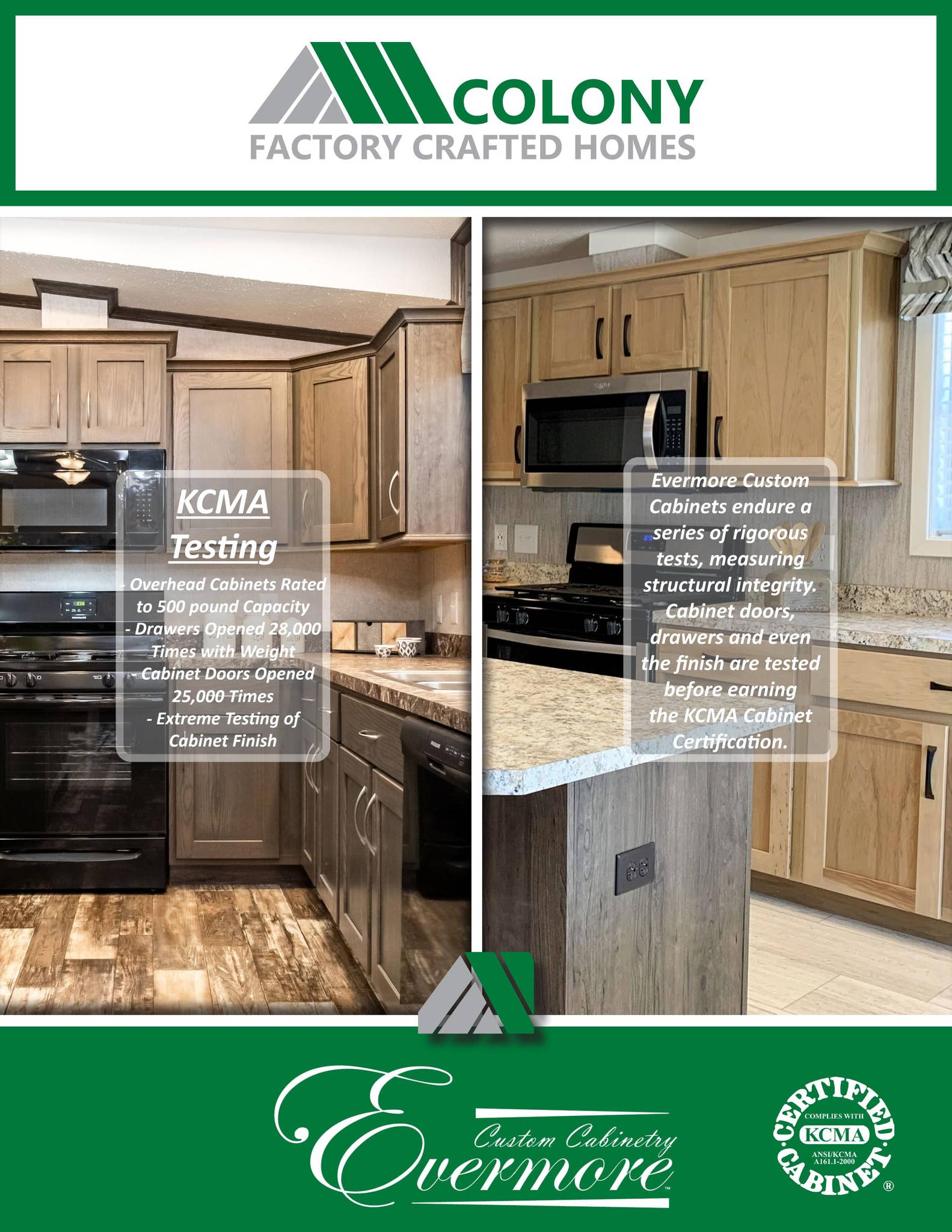 Colony Homes | Evermore Custom Cabinets | KCMA by Commodore Homes, LLC ...