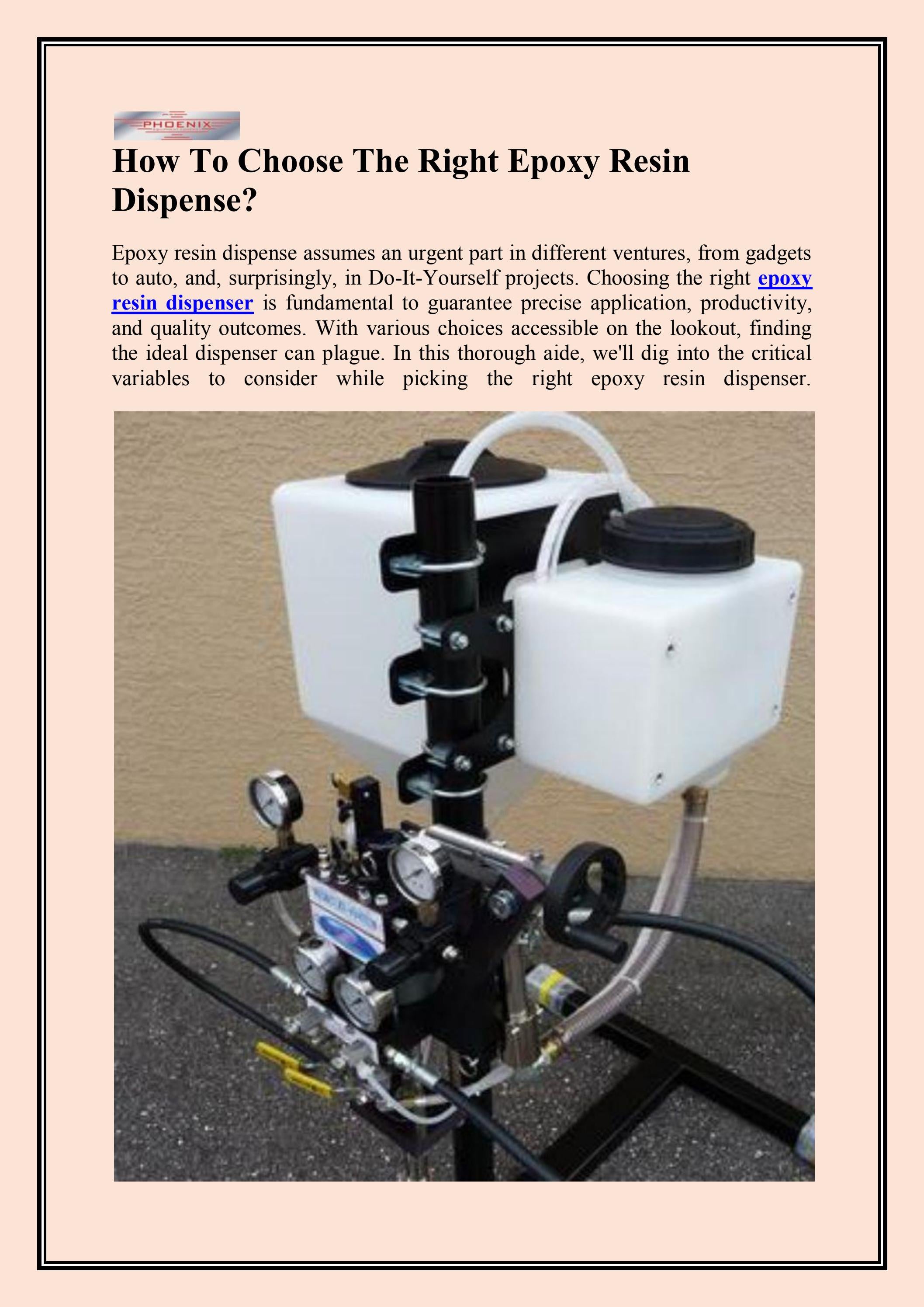 Precision Epoxy Resin Dispense & Urethane Foam Sprayer System by ...