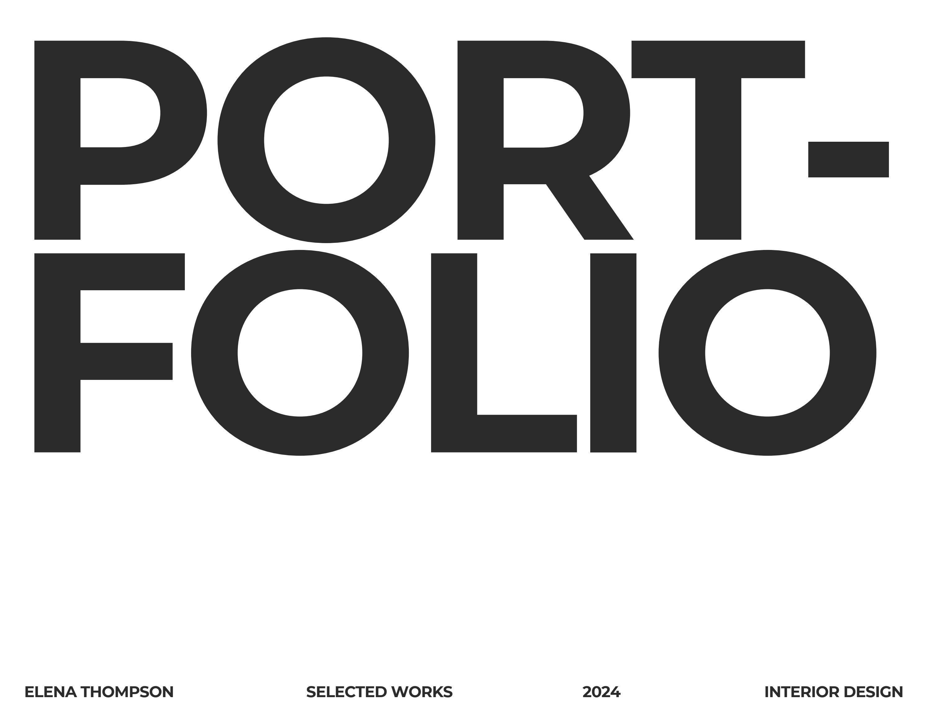 ELENA THOMPSON PORTFOLIO by Elena Thompson - Issuu