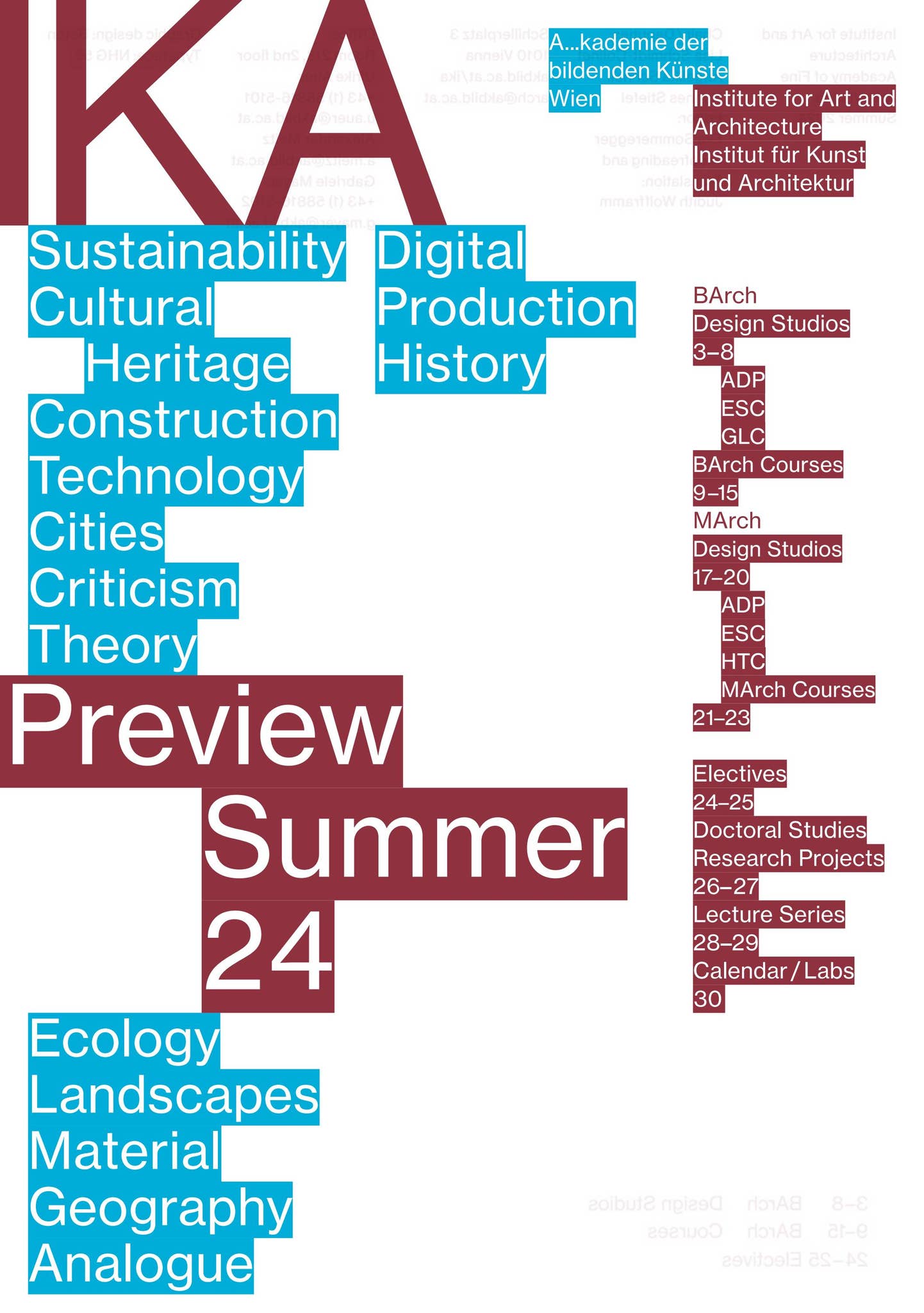 IKA Preview Summer 2024 by IKA Institute for Art and Architecture - Issuu