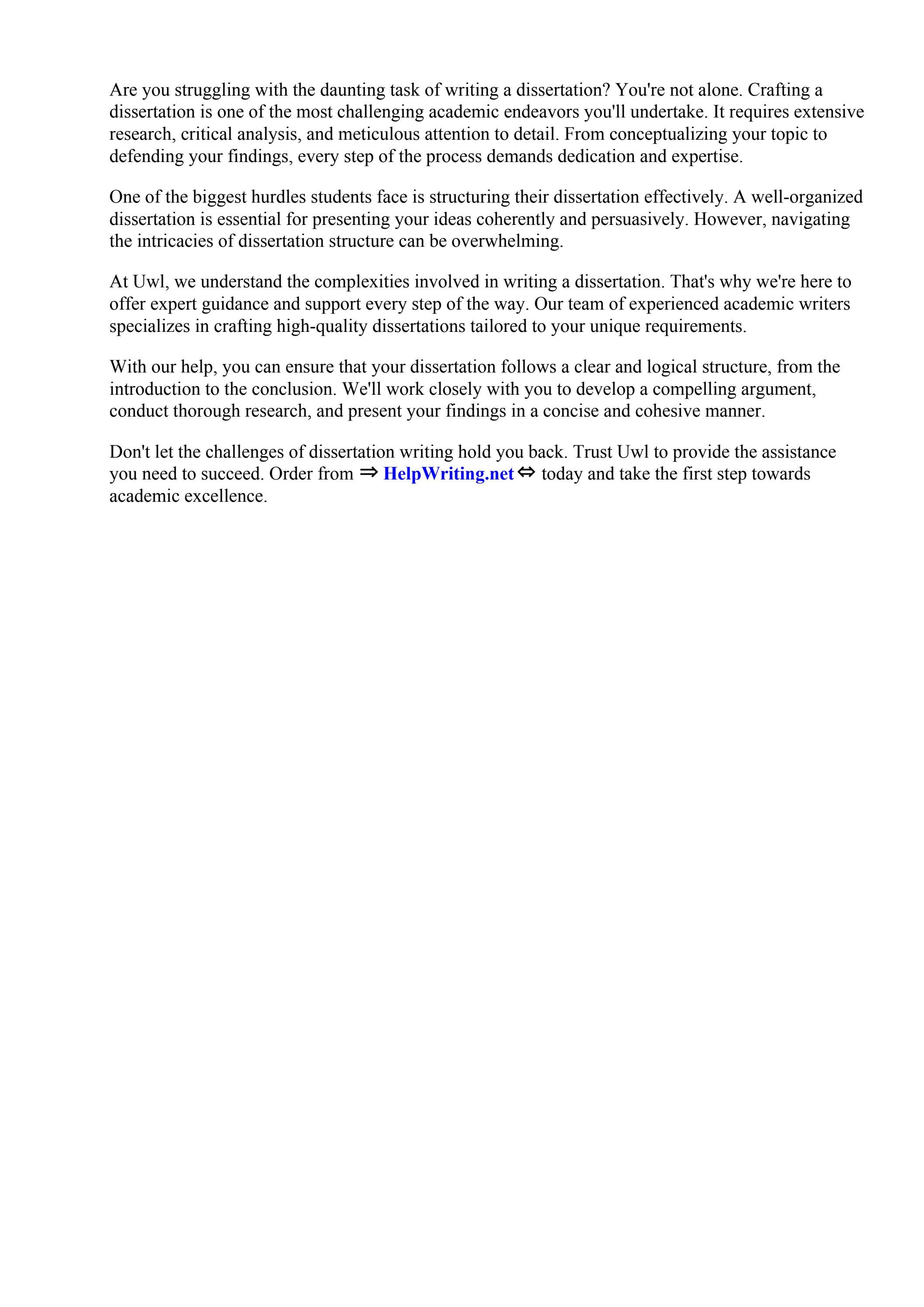 Dissertation Structure Uwl by Mandy Heiner - Issuu