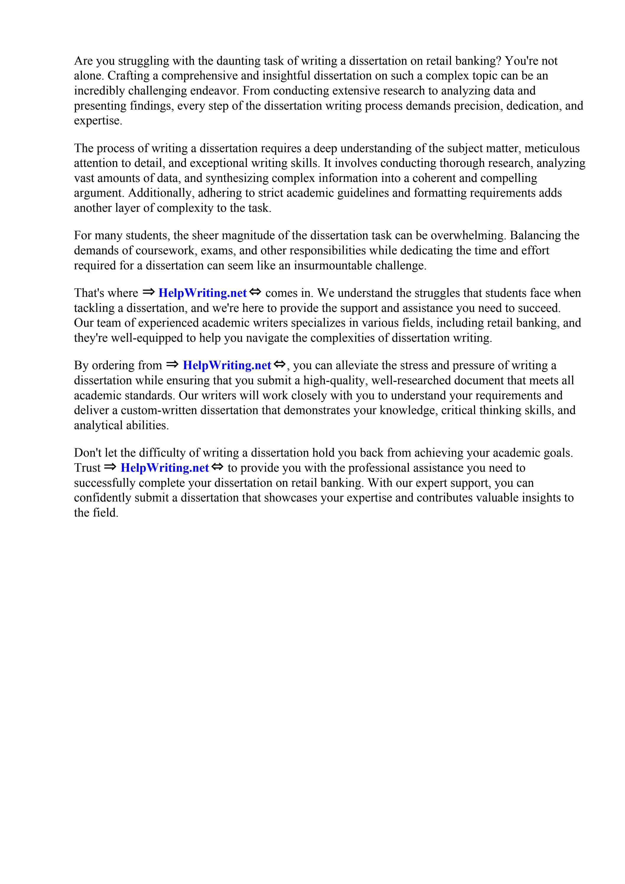 Dissertation Report On Retail Banking by Samantha Johnson - Issuu