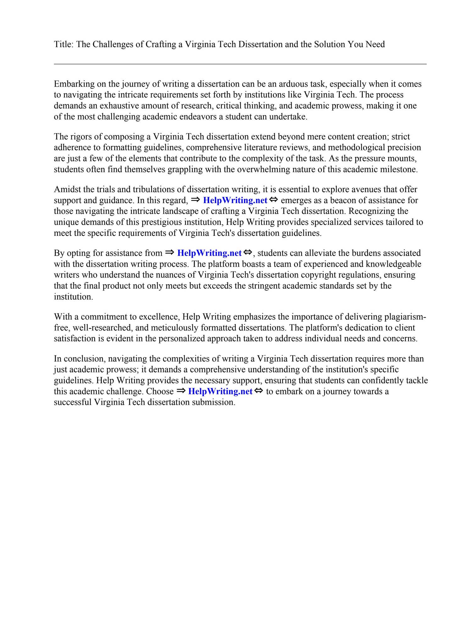 Virginia Tech Dissertation Copyright by Tiffany Thompson - Issuu