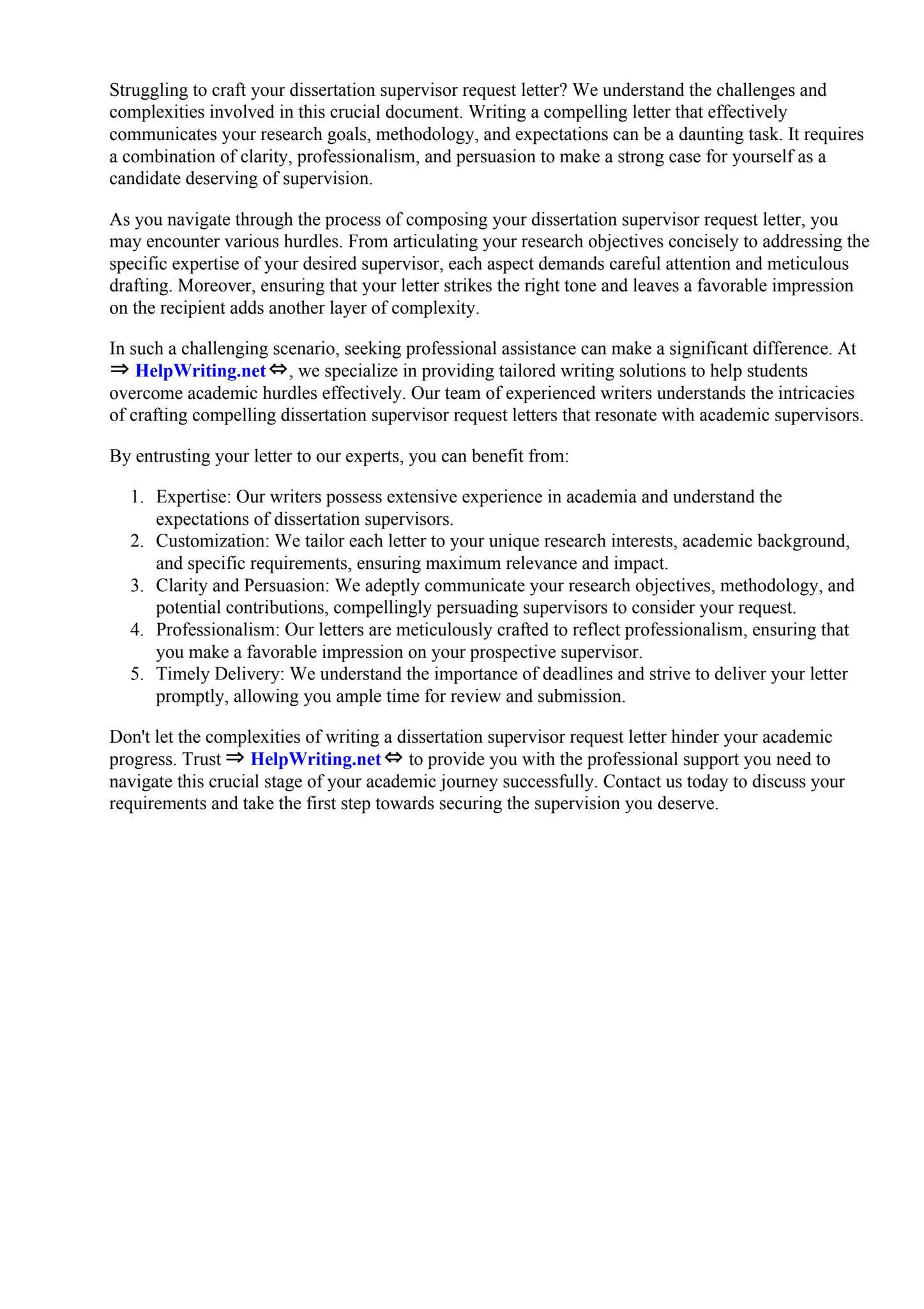 Dissertation Supervisor Request Letter by Jennifer Marie - Issuu