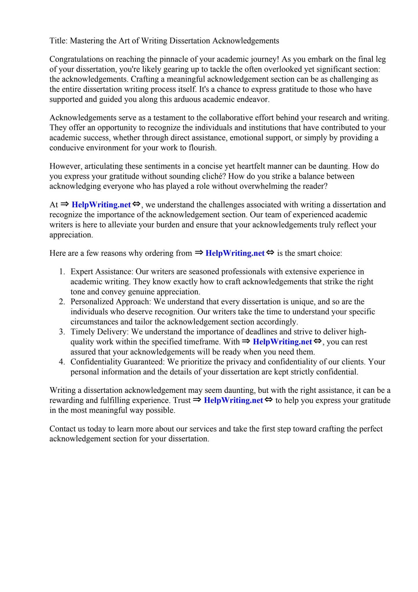 How To Write A Good Acknowledgement Dissertation by Lisa Feudner - Issuu