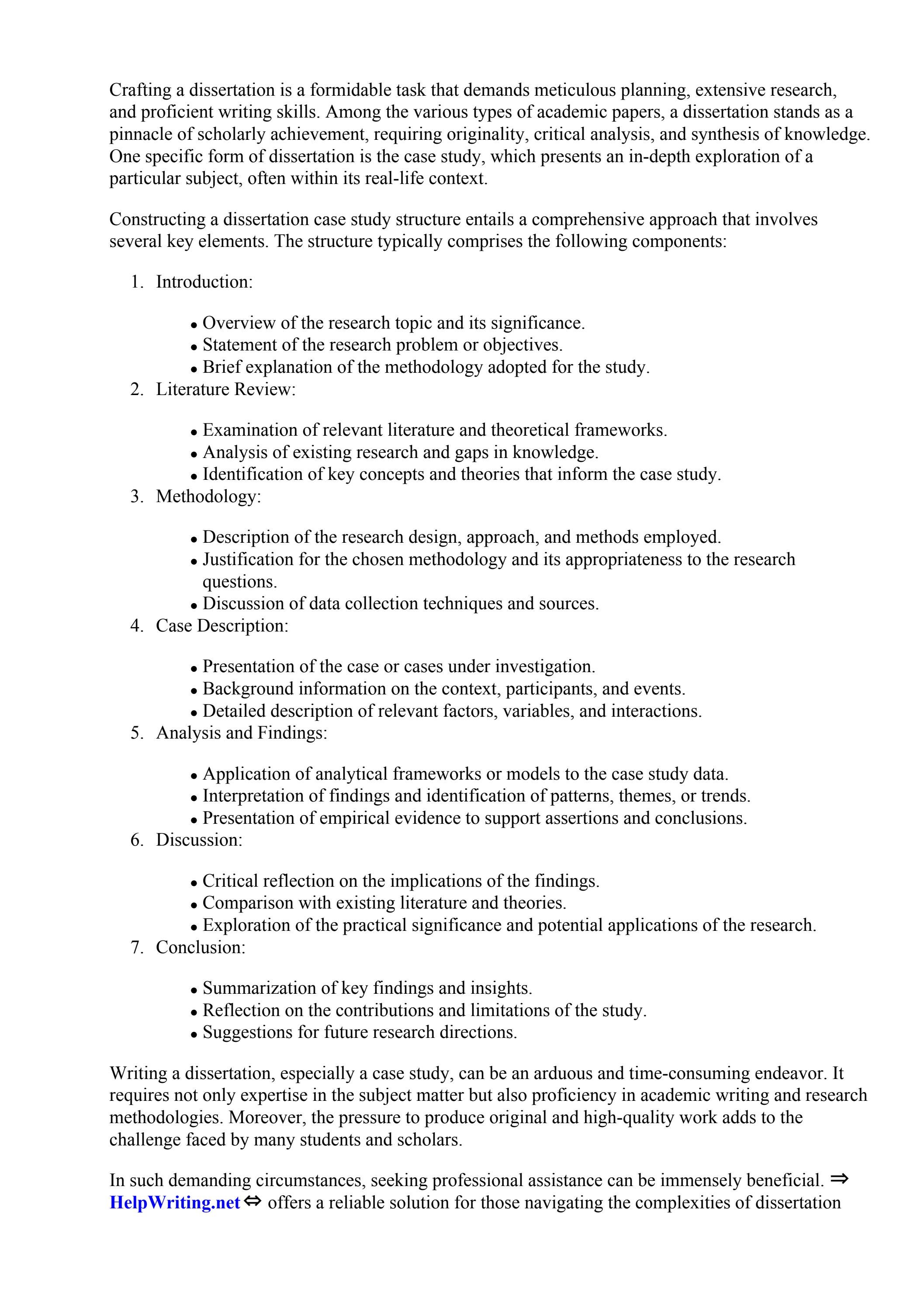 Dissertation Case Study Structure by Angela Diaz - Issuu