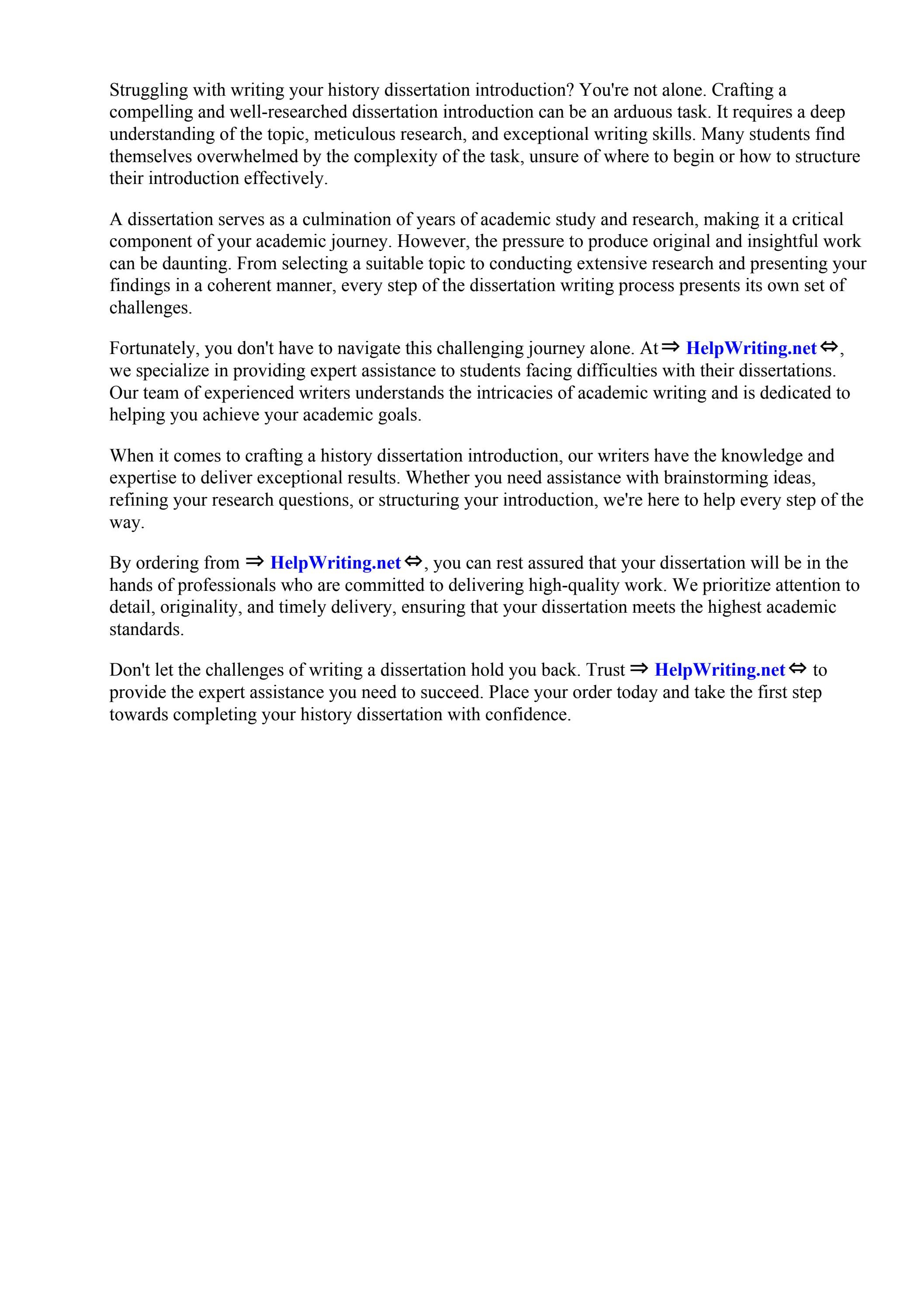 History Dissertation Introduction Examples by Leslie Pratschner - Issuu