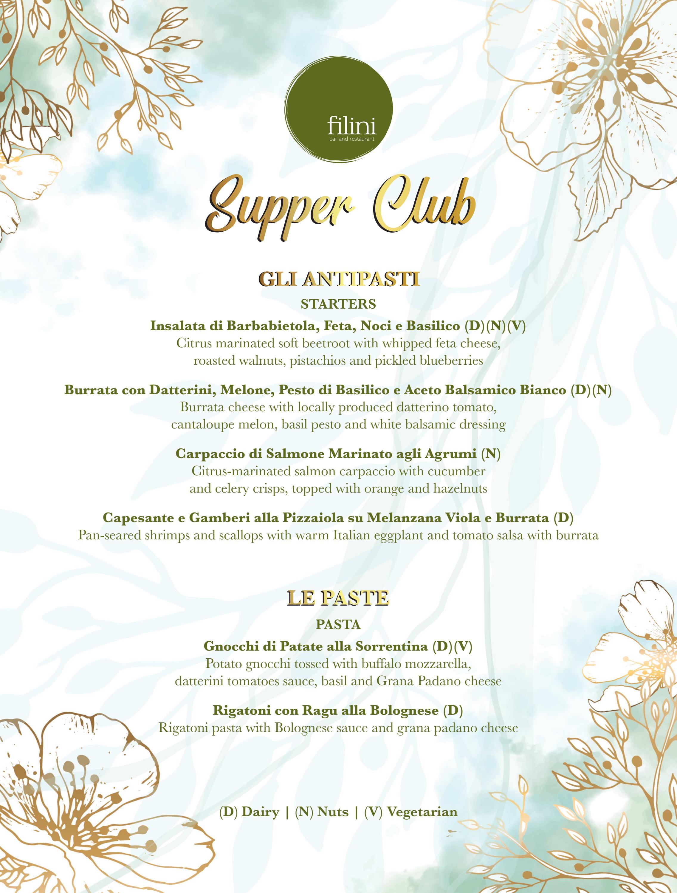 Filini Supper Club Menu by Yas Plaza Hotels - Issuu