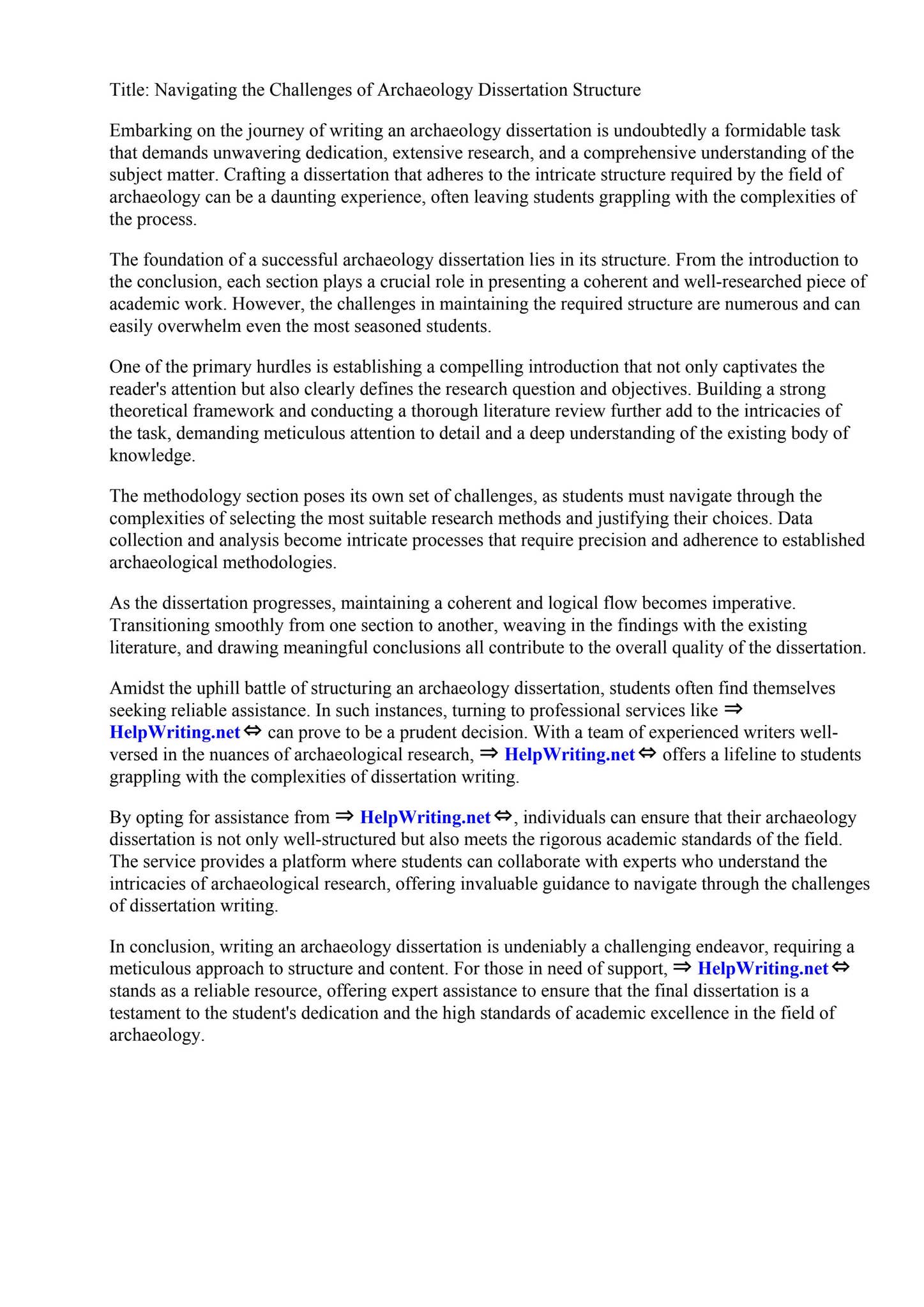 Archaeology Dissertation Structure by Kim Baker - Issuu