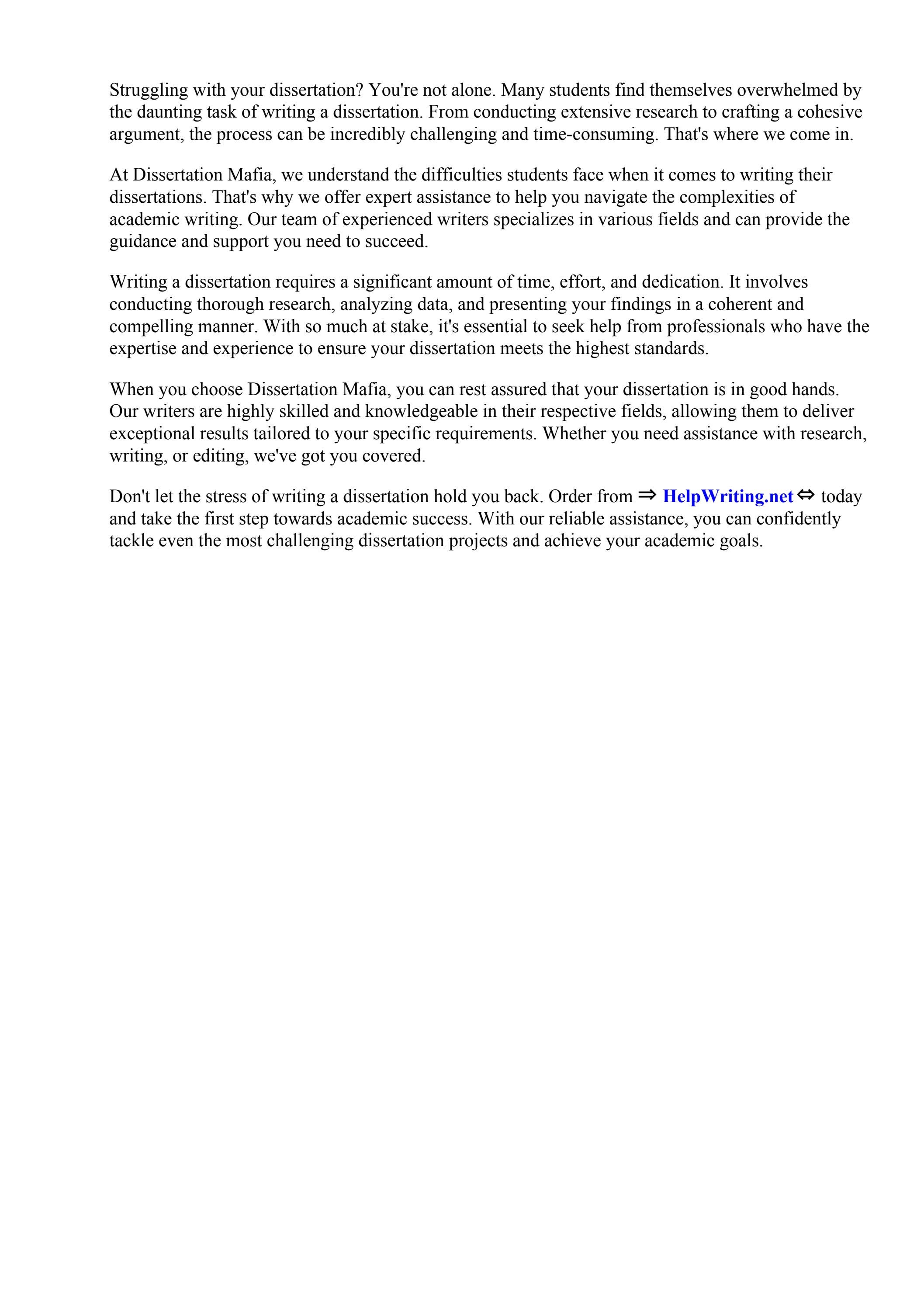 Dissertation Mafia by Sarah King - Issuu