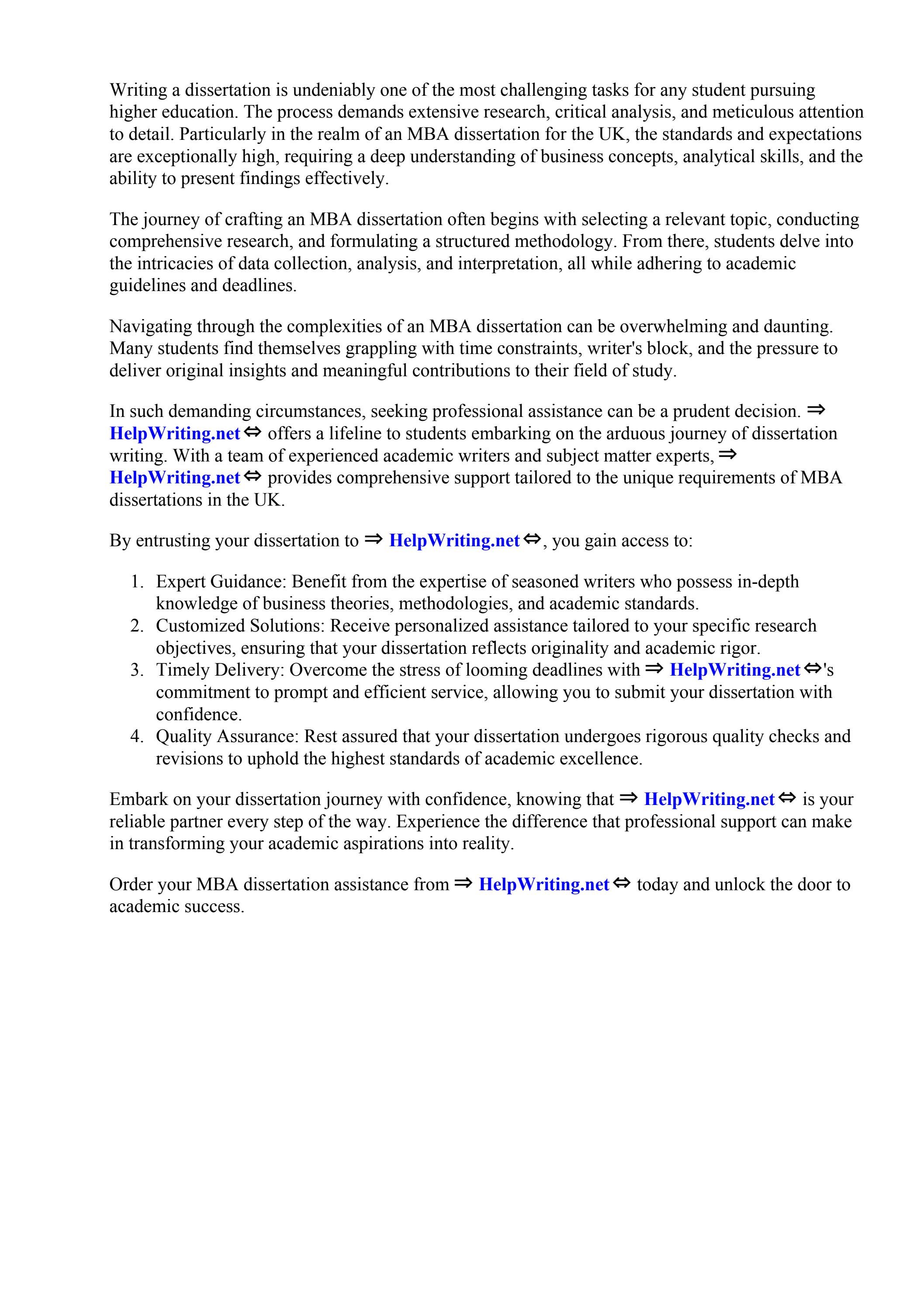 Sample Mba Dissertation For Uk.Pdf by Natasha Jones - Issuu