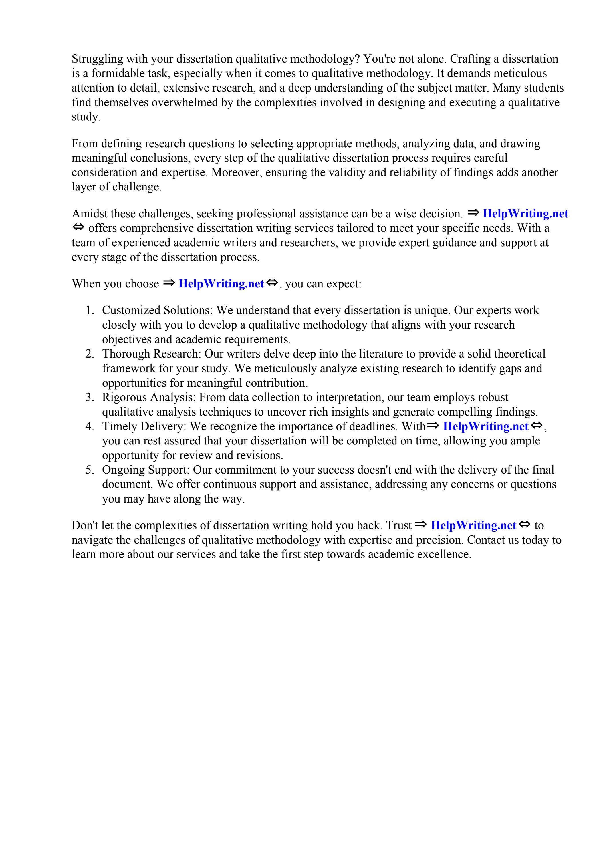Dissertation Qualitative Methodology Example by Samantha Lott - Issuu