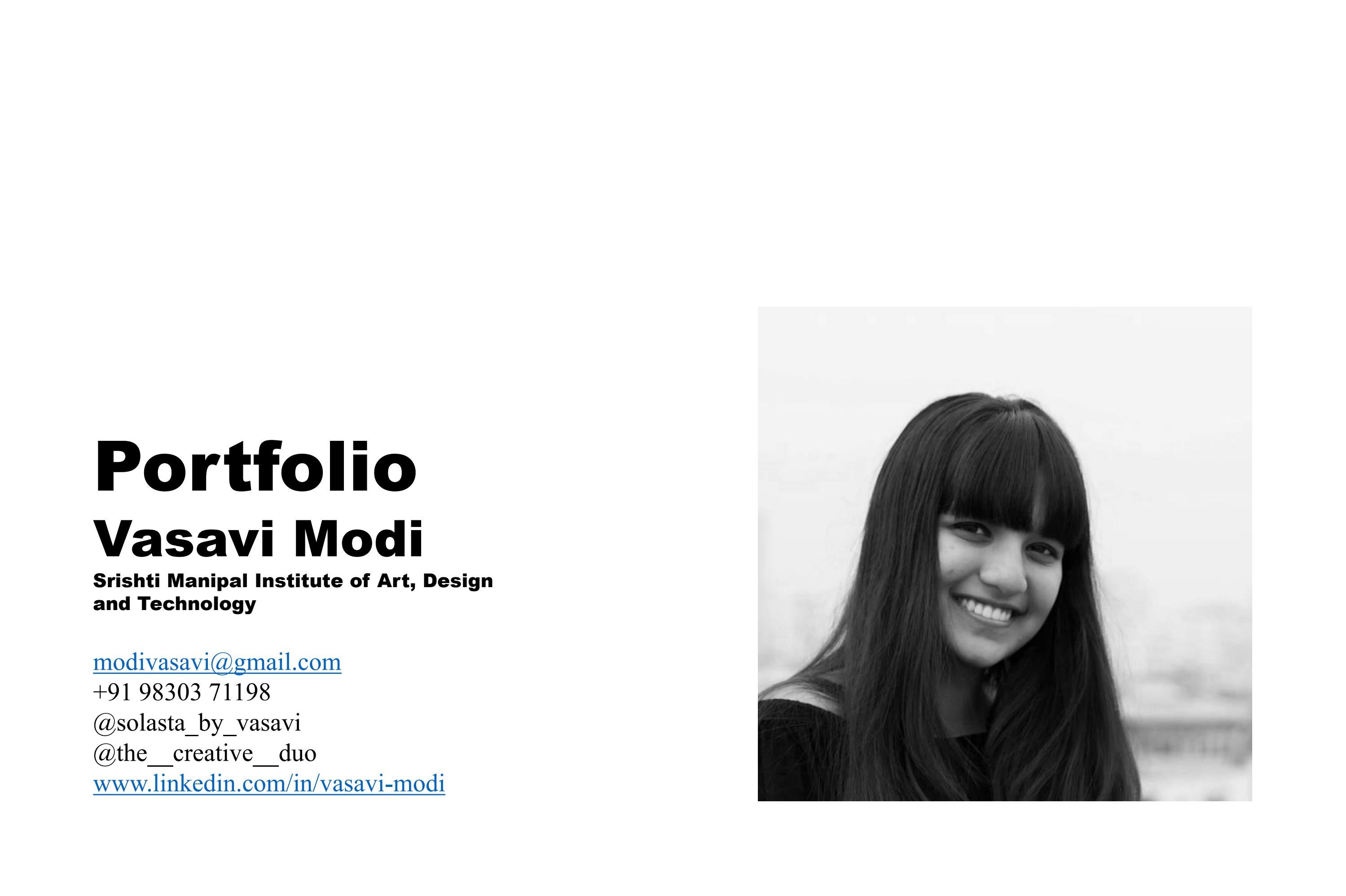 Vasavi Modi Portfolio by vmodi - Issuu