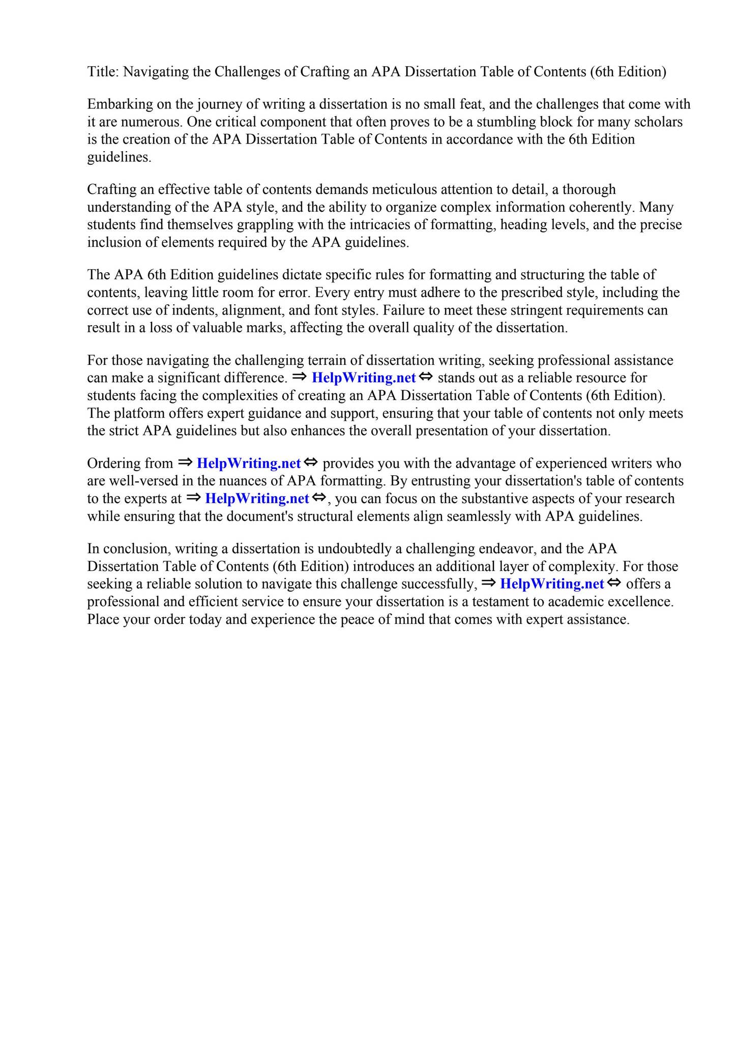 Apa Dissertation Table Of Contents 6Th Edition by Elizabeth Koch - Issuu