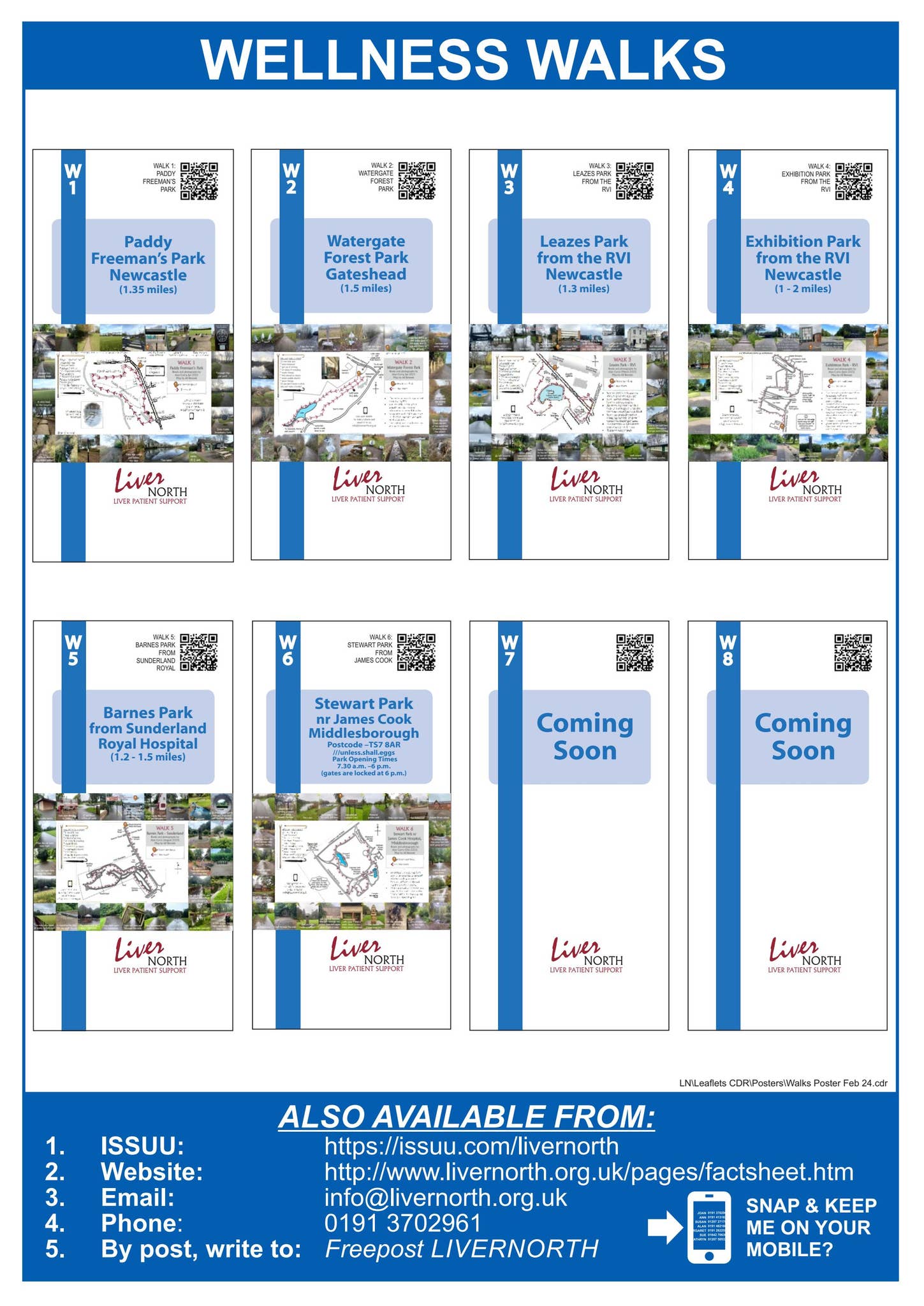 Walks Poster - click a walk to get the leaflet by LIVErNORTH - Issuu