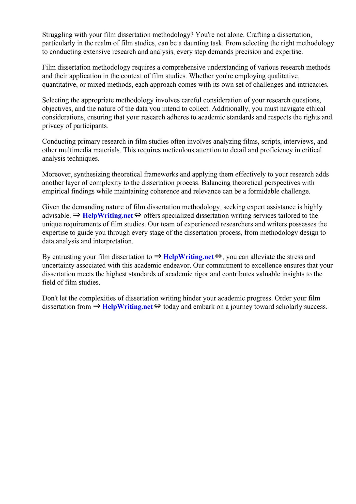 Film Dissertation Methodology by Donna Goodwin - Issuu