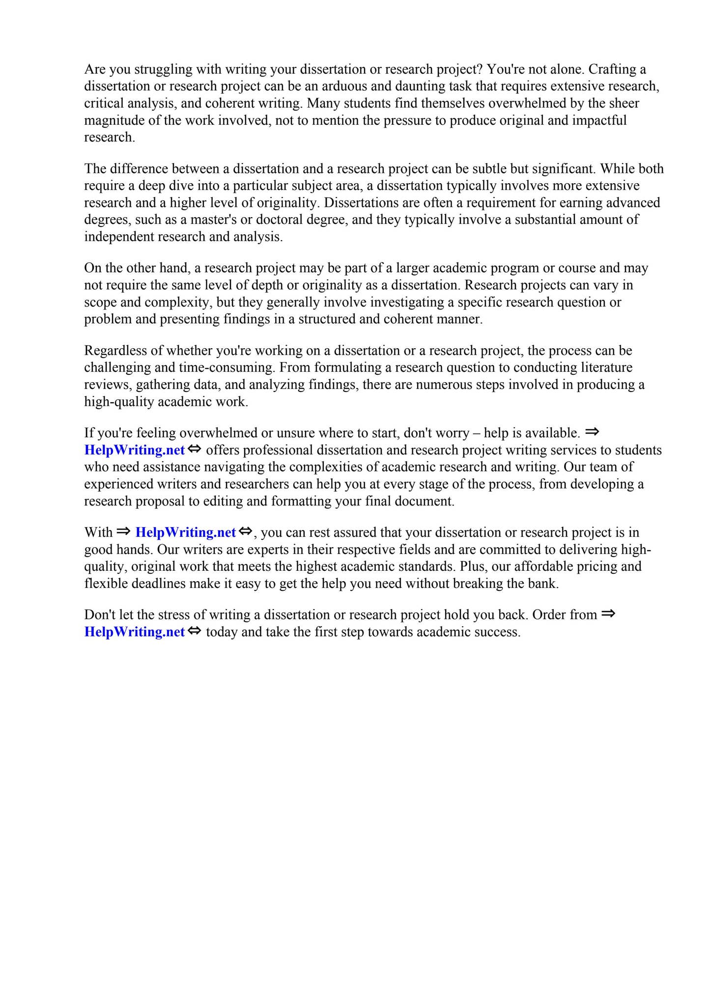 Difference Between Dissertation And Research Project by Ashely Brayer ...