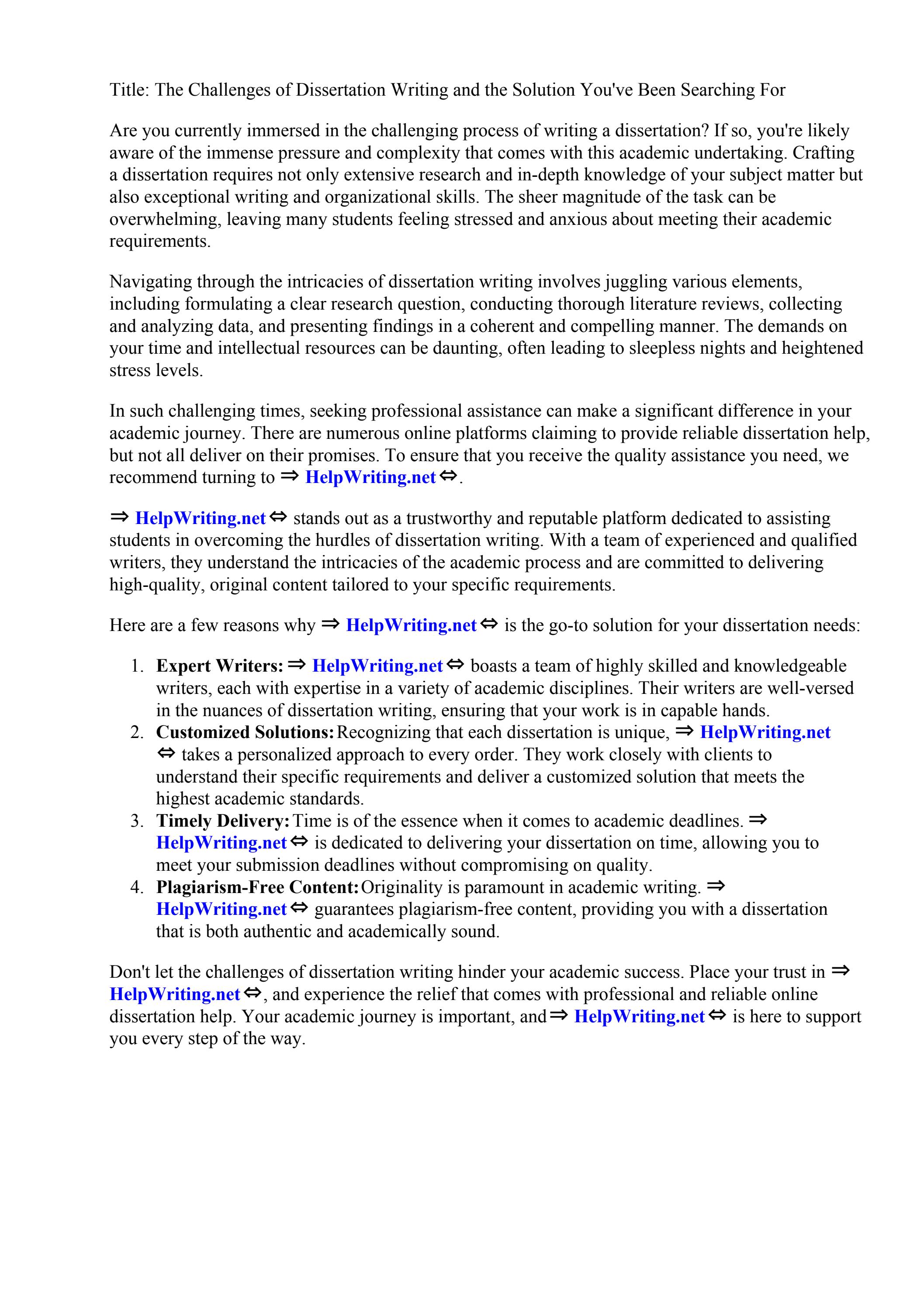 Online Dissertation Help Review by Leslie Akers - Issuu