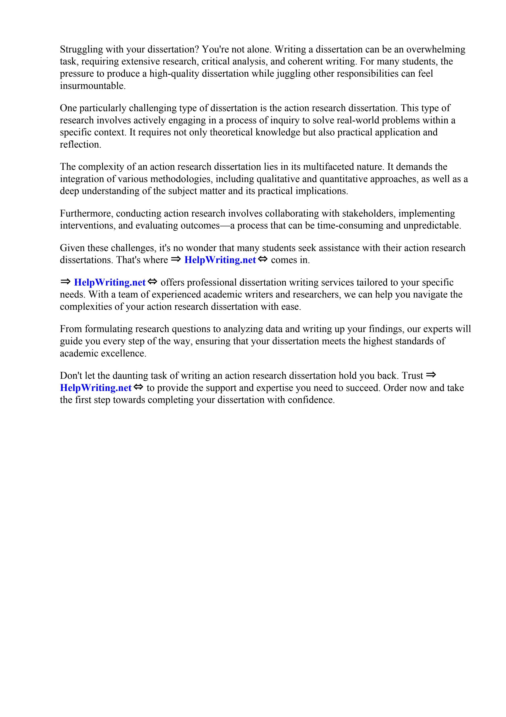 Action Research Dissertation Example by Gina Ramirez - Issuu