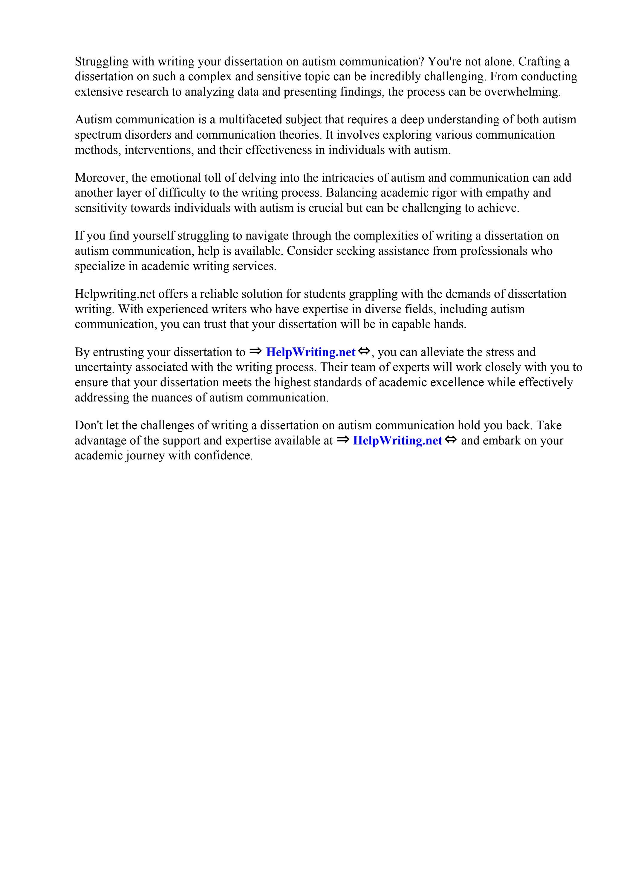 Dissertation Autism Communication by Carol Moya - Issuu