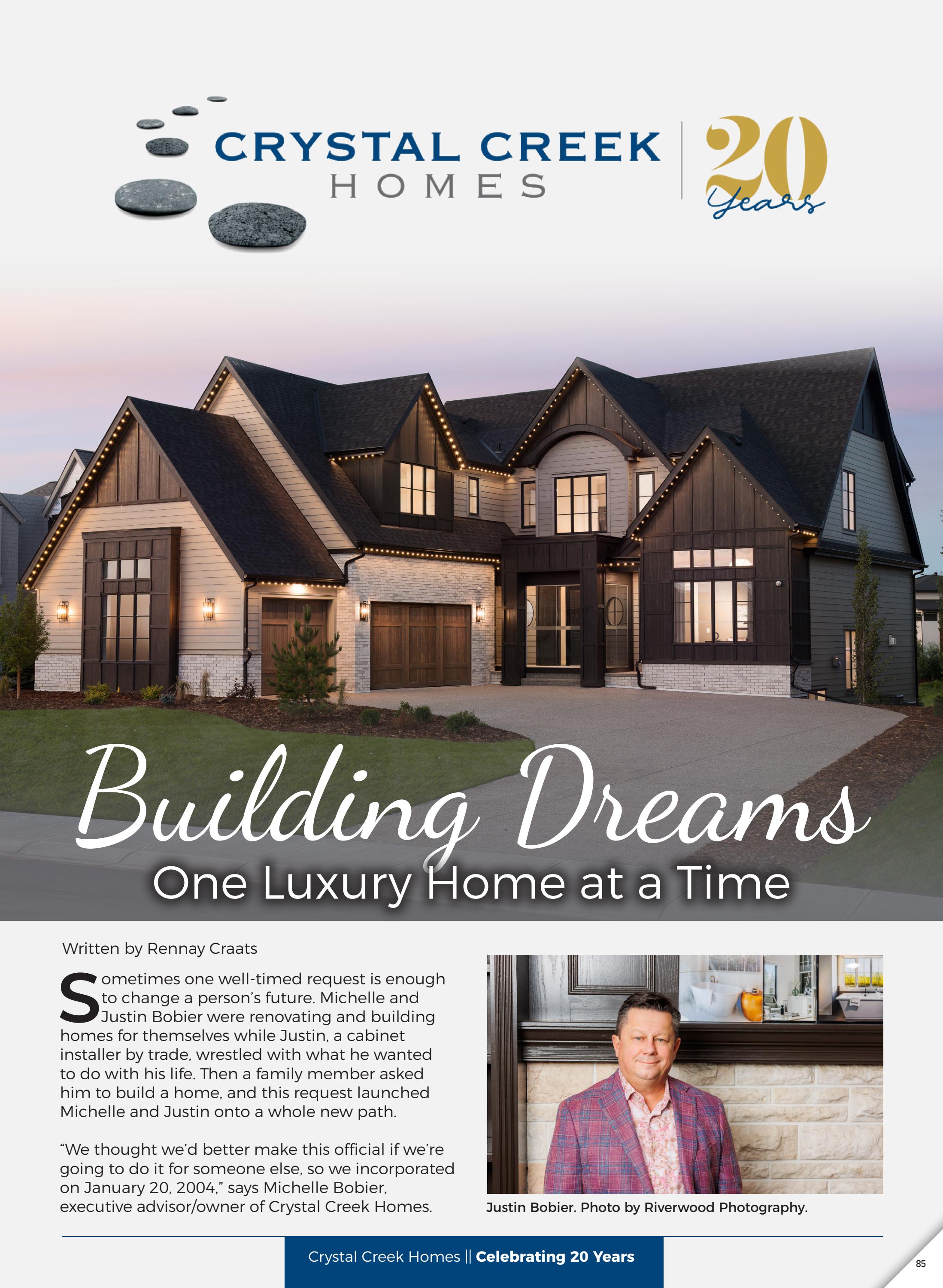 Crystal Creek Homes - Celebrating 20 years by Business in Calgary - Issuu