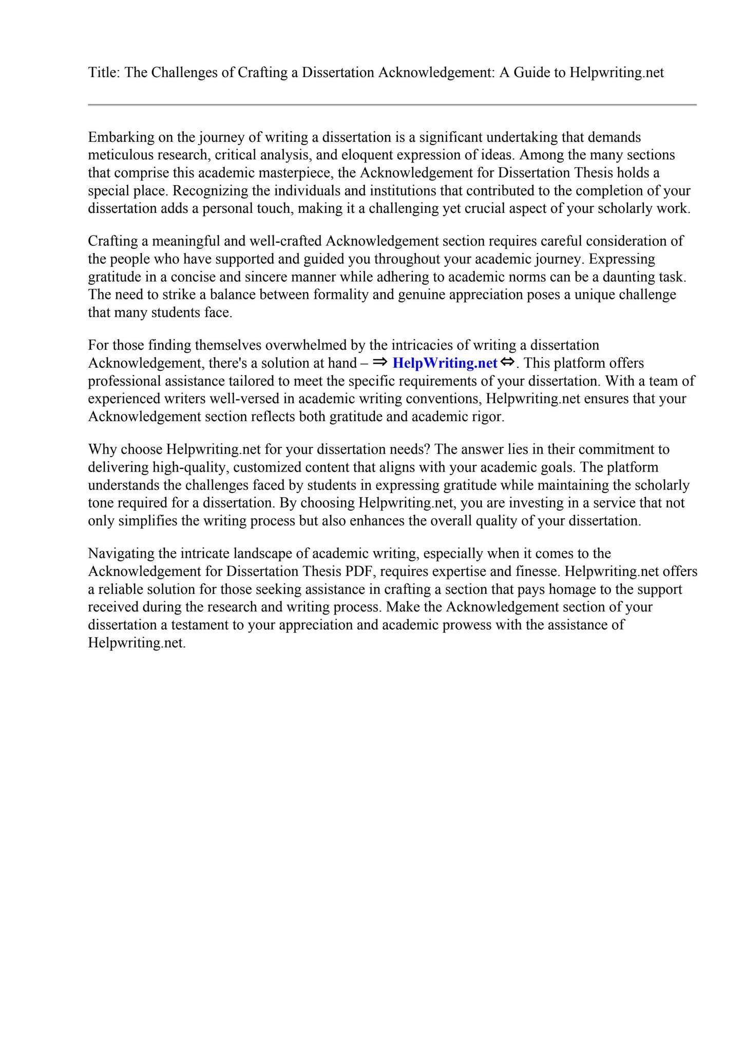 Acknowledgement For Dissertation Thesis Pdf by Jessica Nicholson - Issuu