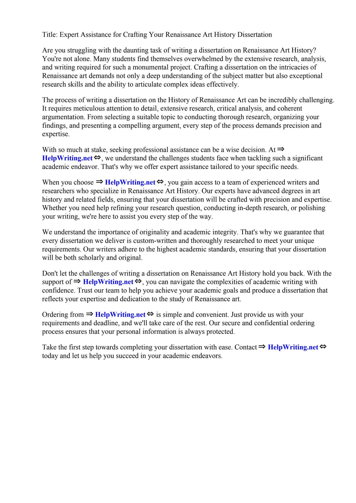 Dissertation Histoire De Lart Renaissance by Amy Fernandez - Issuu