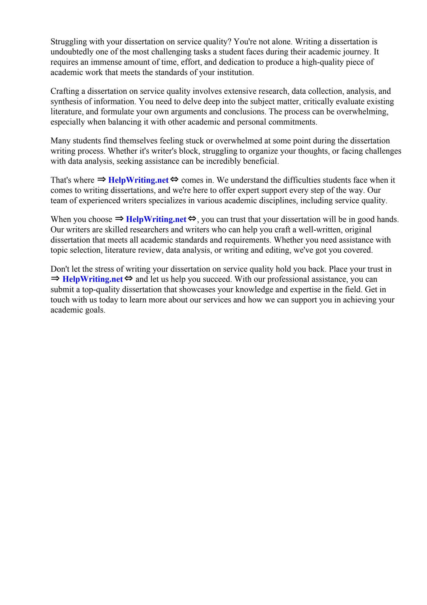 Dissertation Title On Service Quality by Heather Malone - Issuu