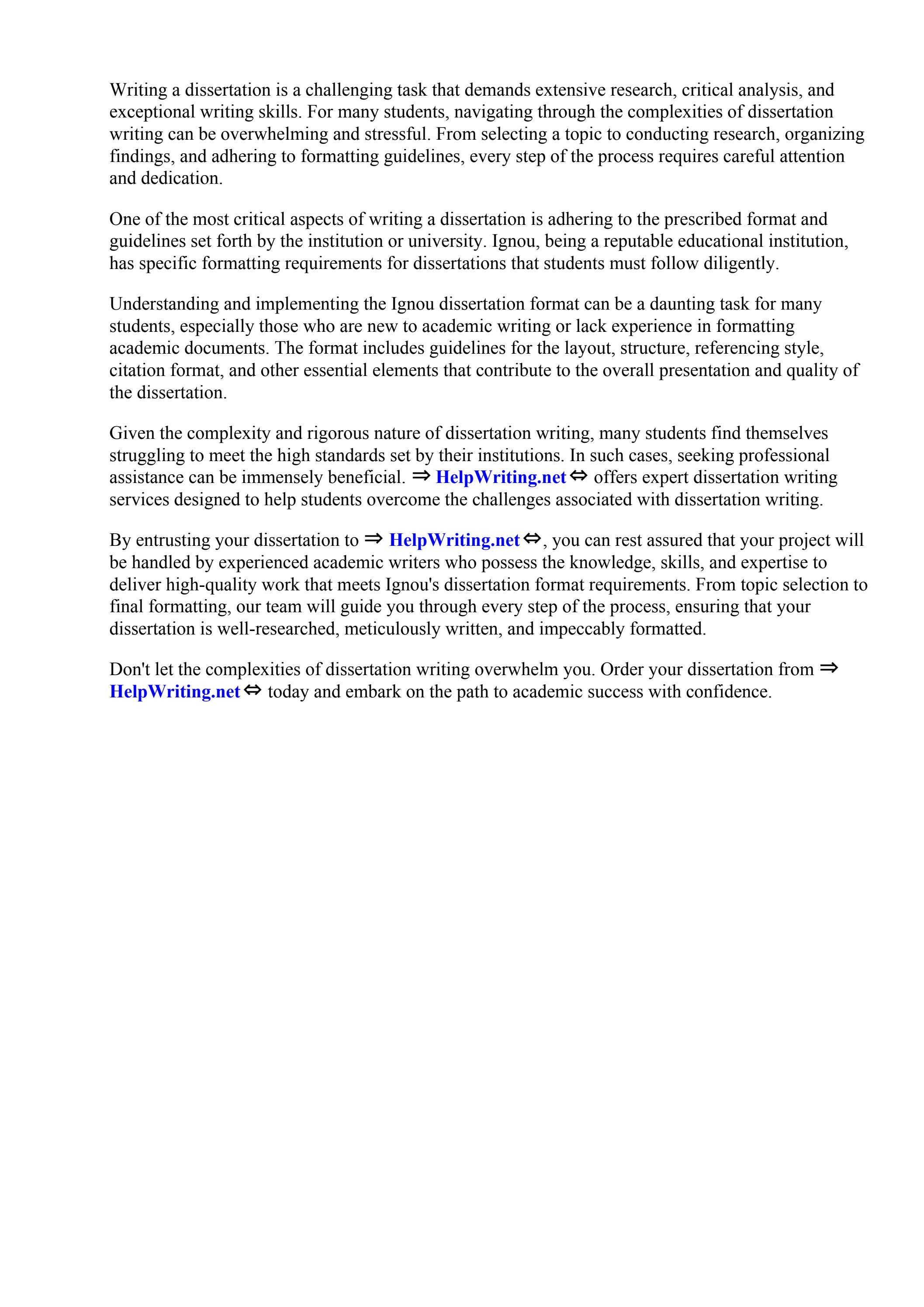 Ignou Dissertation Format by Tracy Griffith - Issuu