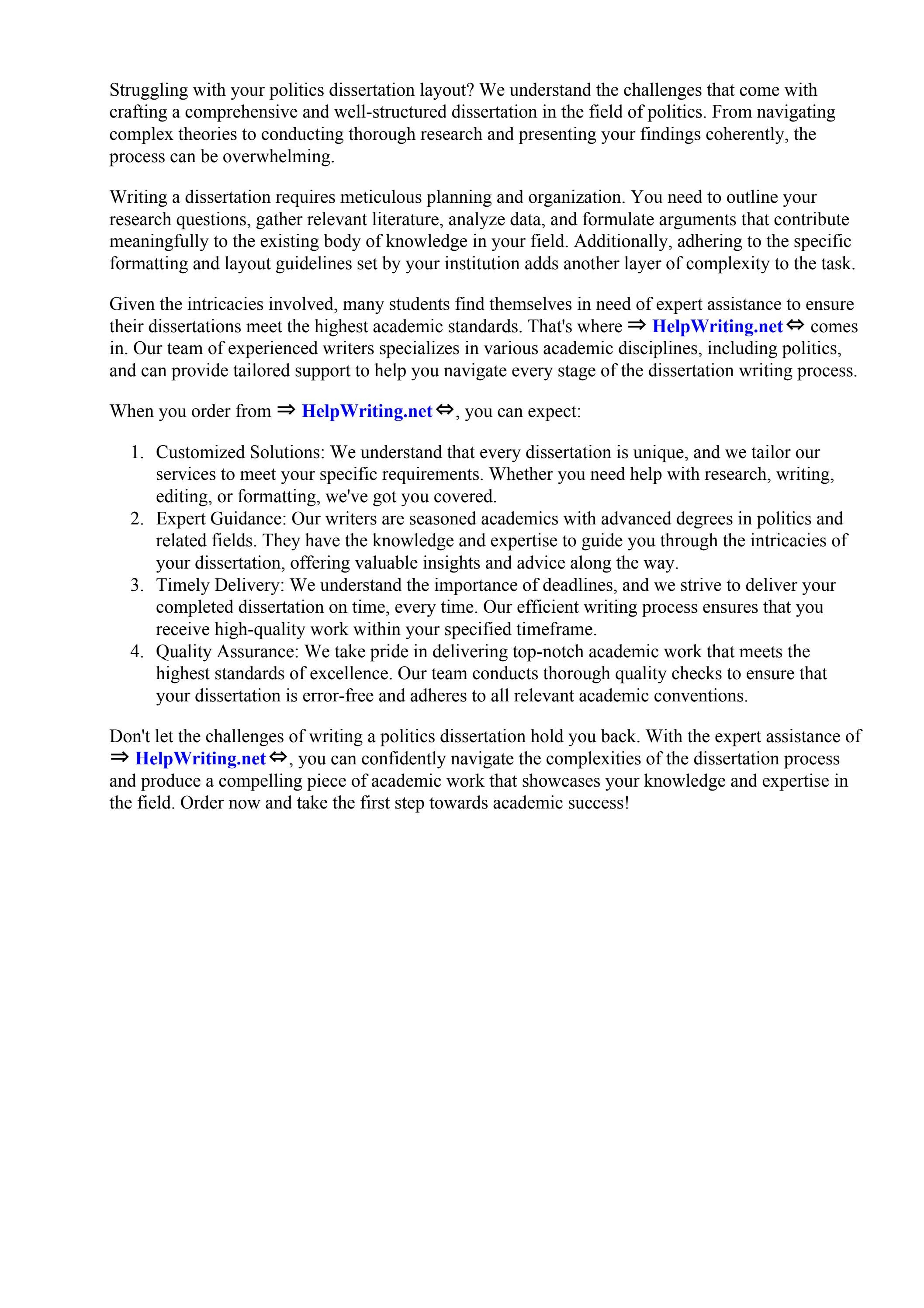 Politics Dissertation Layout By Shelly Conner Issuu