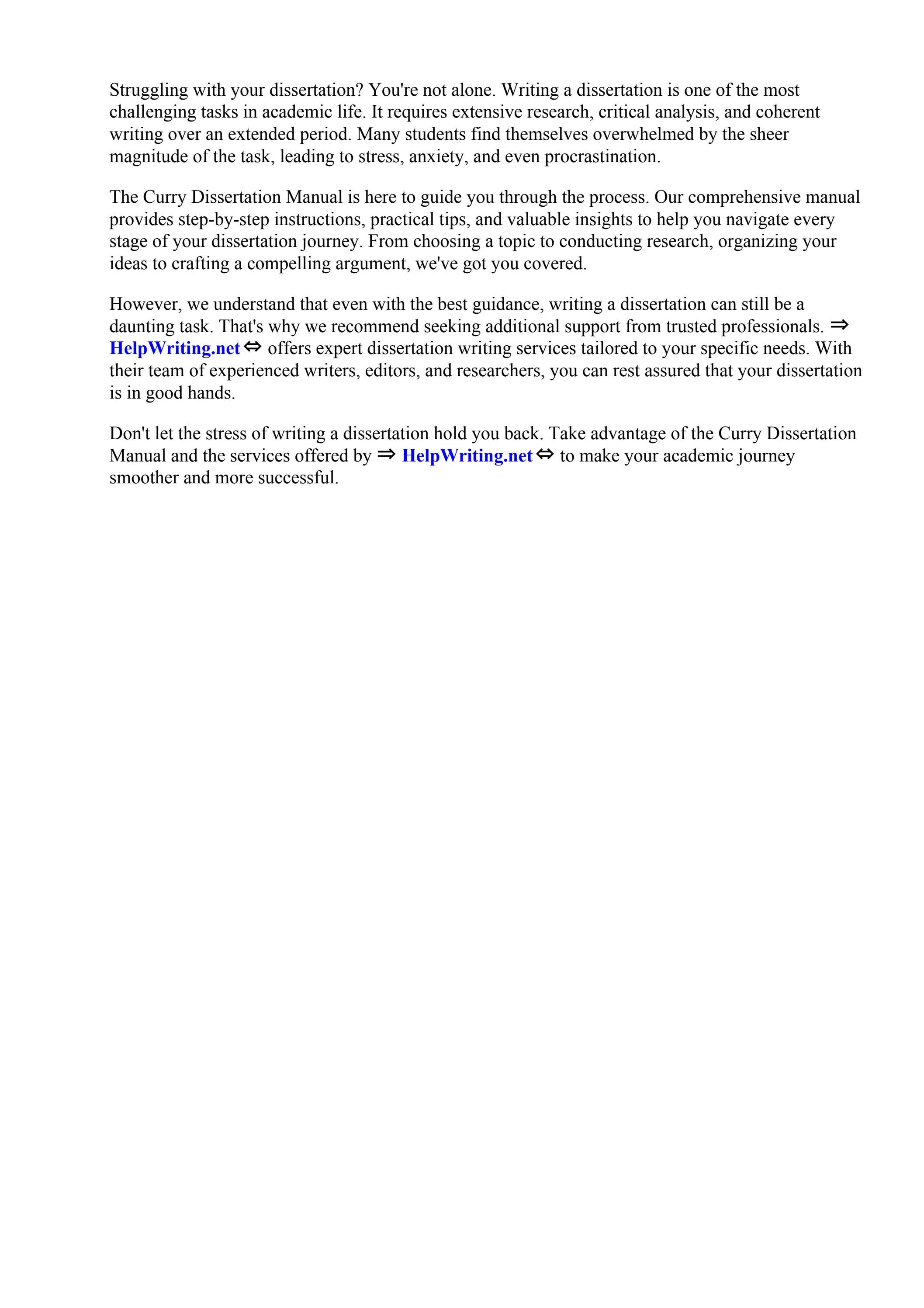 Curry Dissertation Manual by Shelly Conner - Issuu