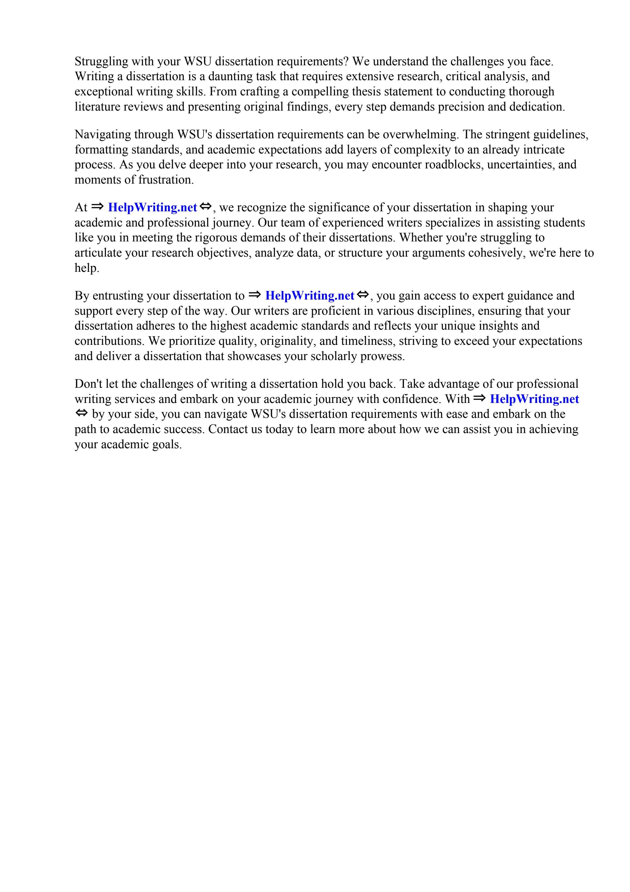 Wsu Dissertation Requirements by Jamie Martinez - Issuu