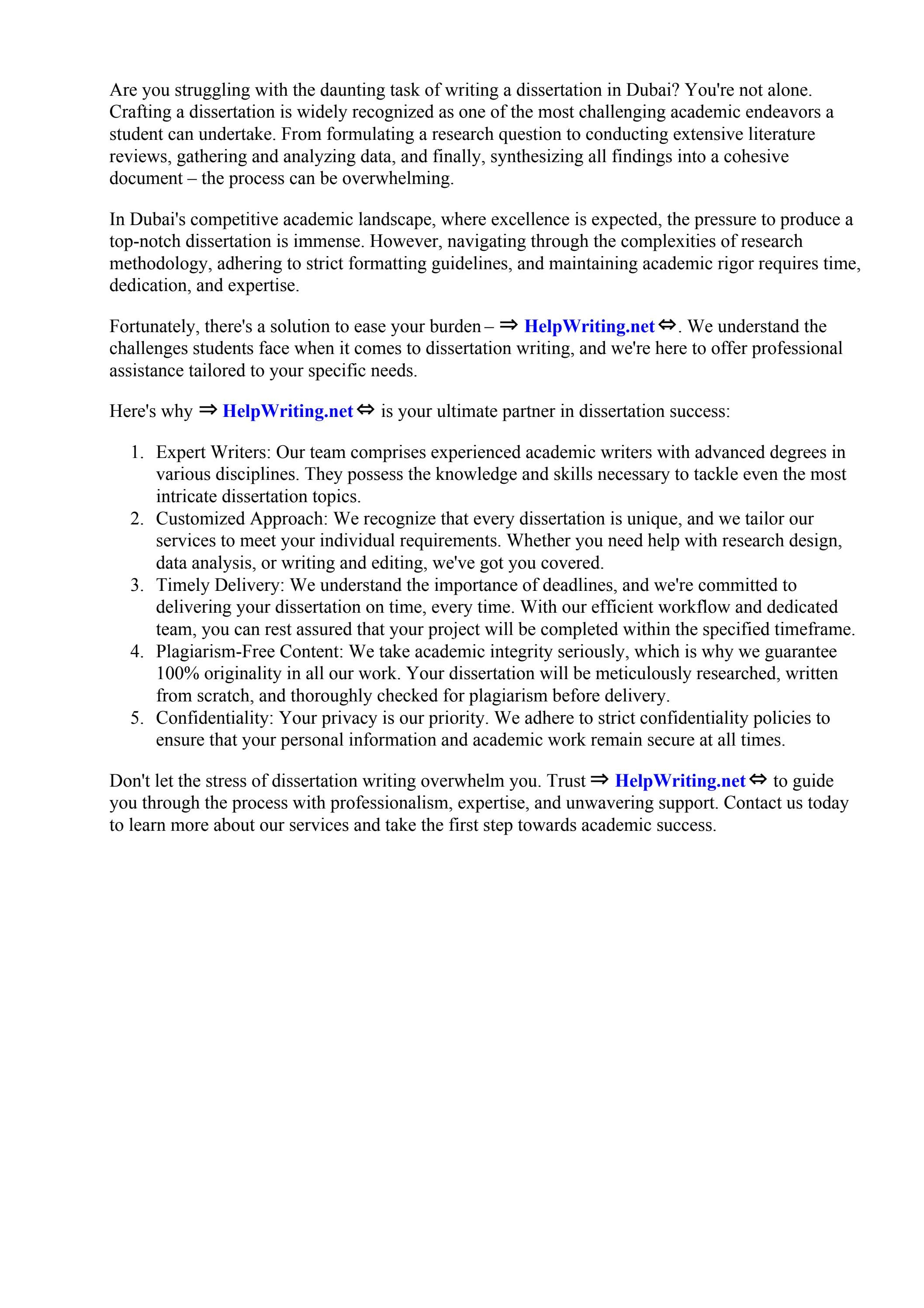 Dissertation Writing In Dubai by Ann Cortez - Issuu