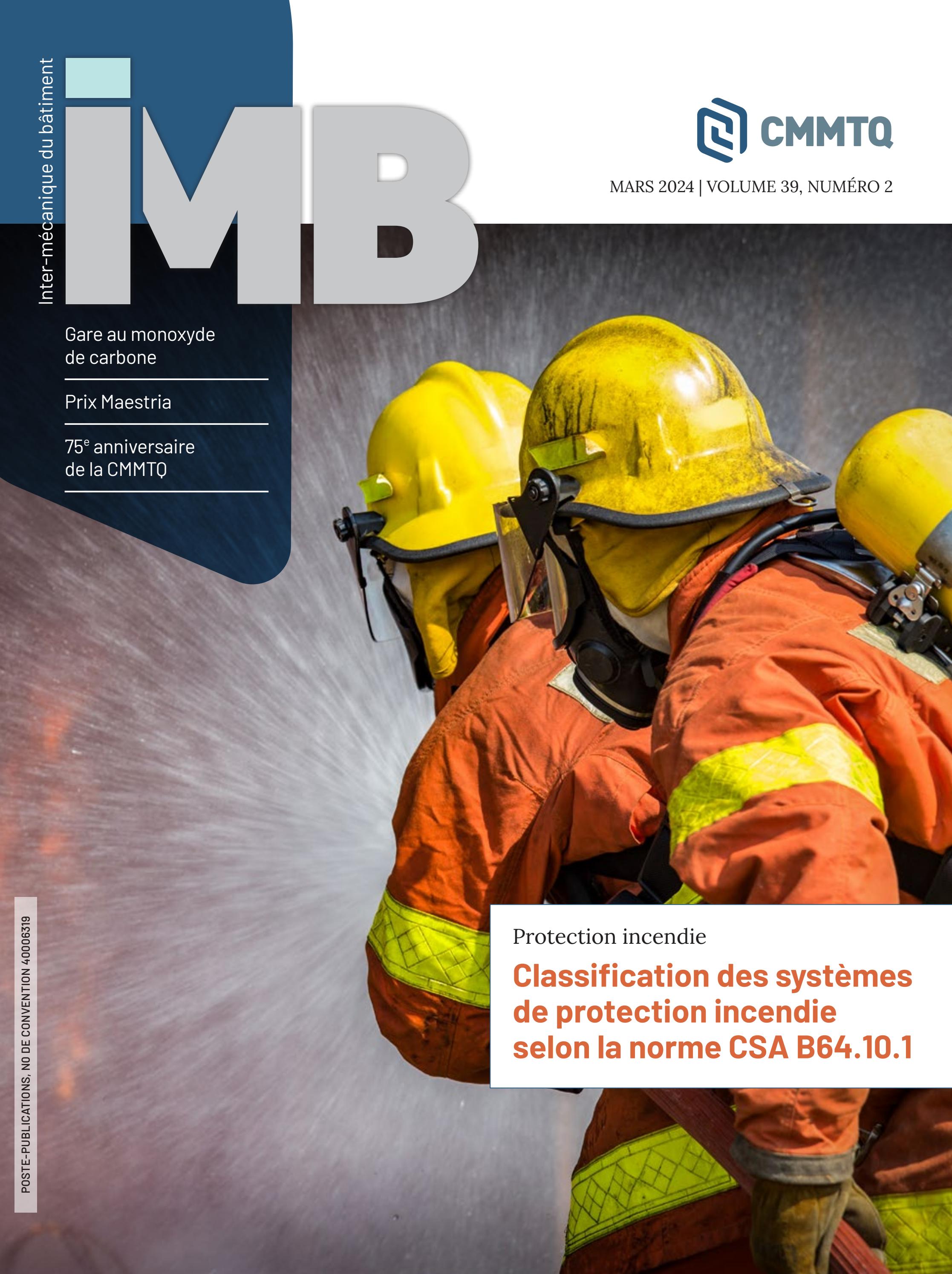 Inter-mécanique du bâtiment (IMB) | vol. 39, n° 2 | Mars 2024 by CMMTQ ...